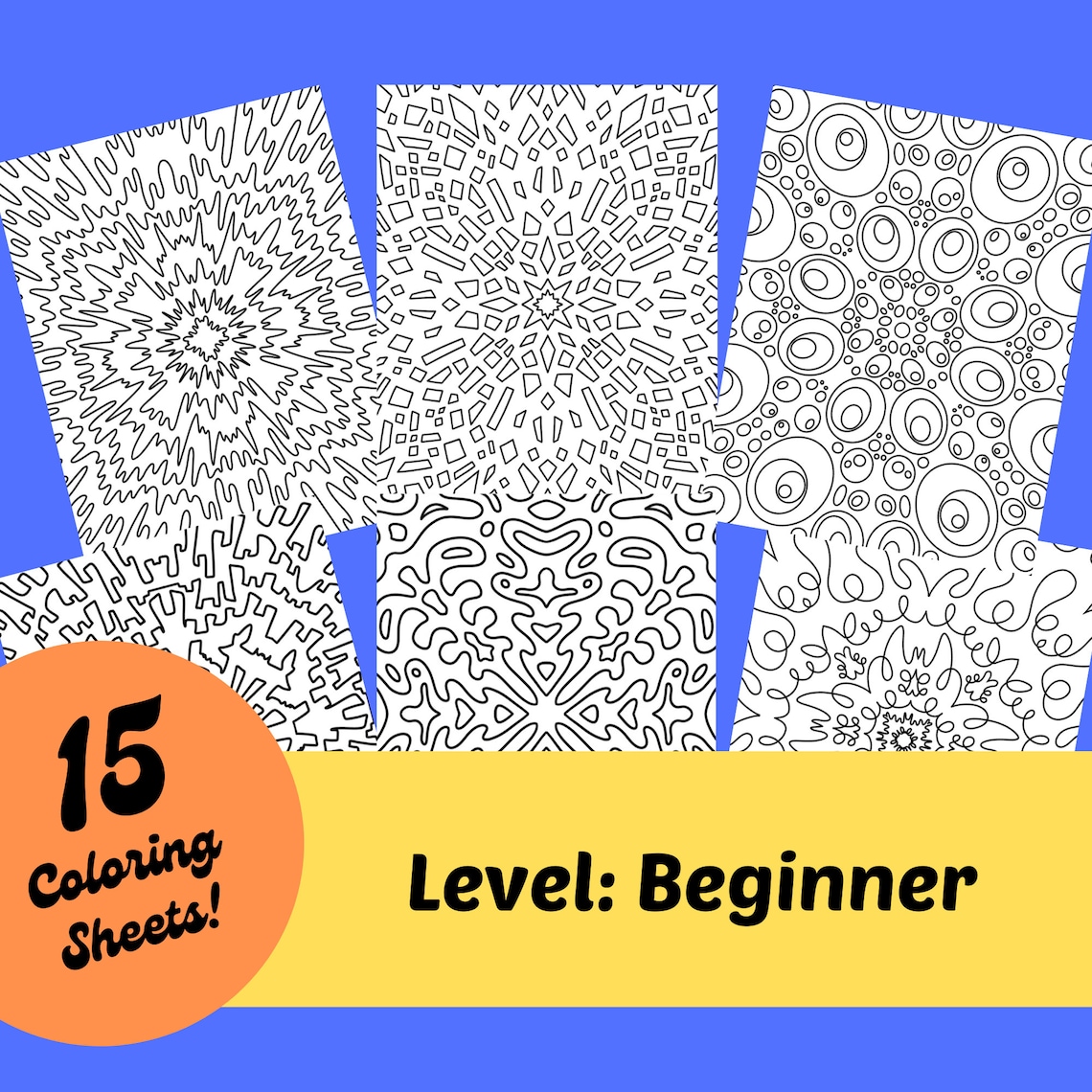 15 Symmetrical Coloring Pages for Beginners, Printable Coloring Sheet ...
