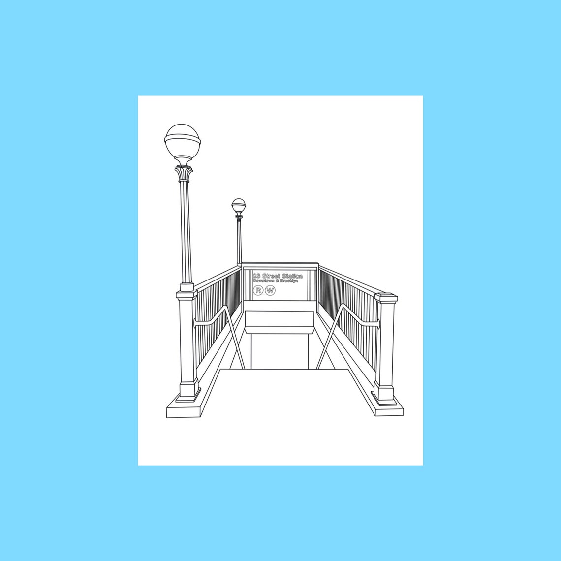 15 New York City Coloring Pages, NYC Icons & Landmarks Premium ...