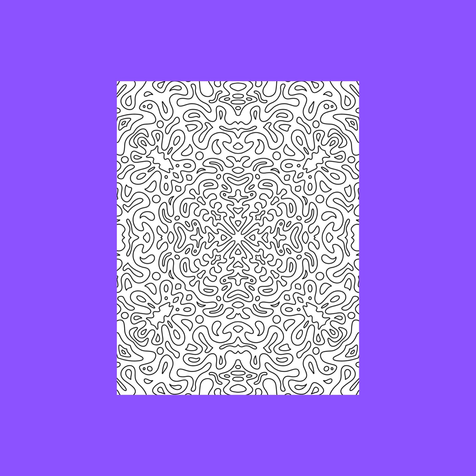 15 Symmetrical Intermediate Coloring Pages, Printable Coloring Sheet ...