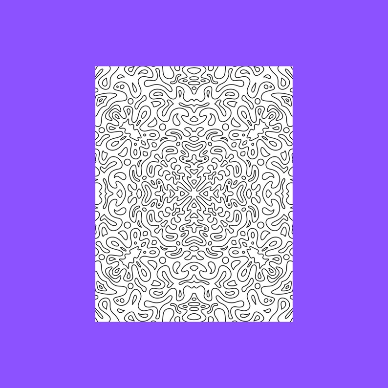 15 Symmetrical Intermediate Coloring Pages, Printable Coloring Sheet ...