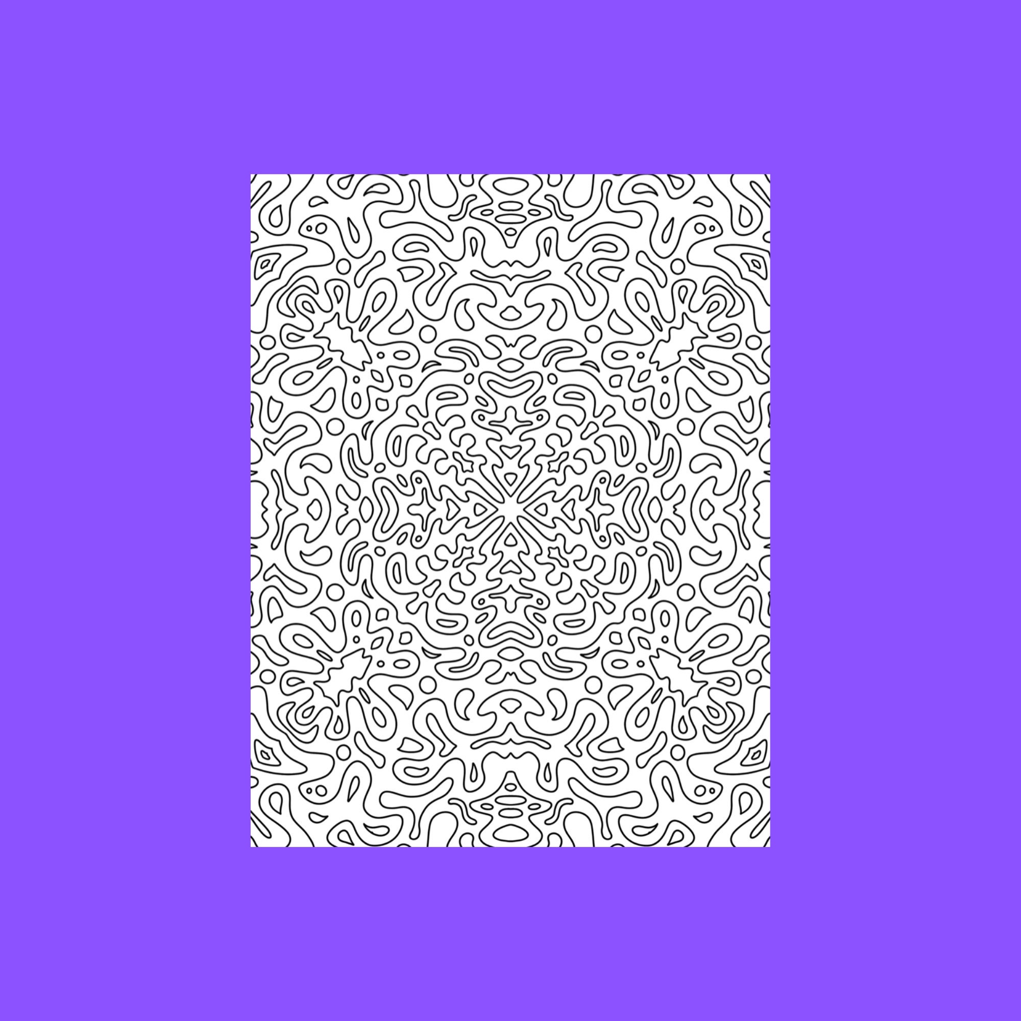 15 Symmetrical Intermediate Coloring Pages, Printable Coloring Sheet ...