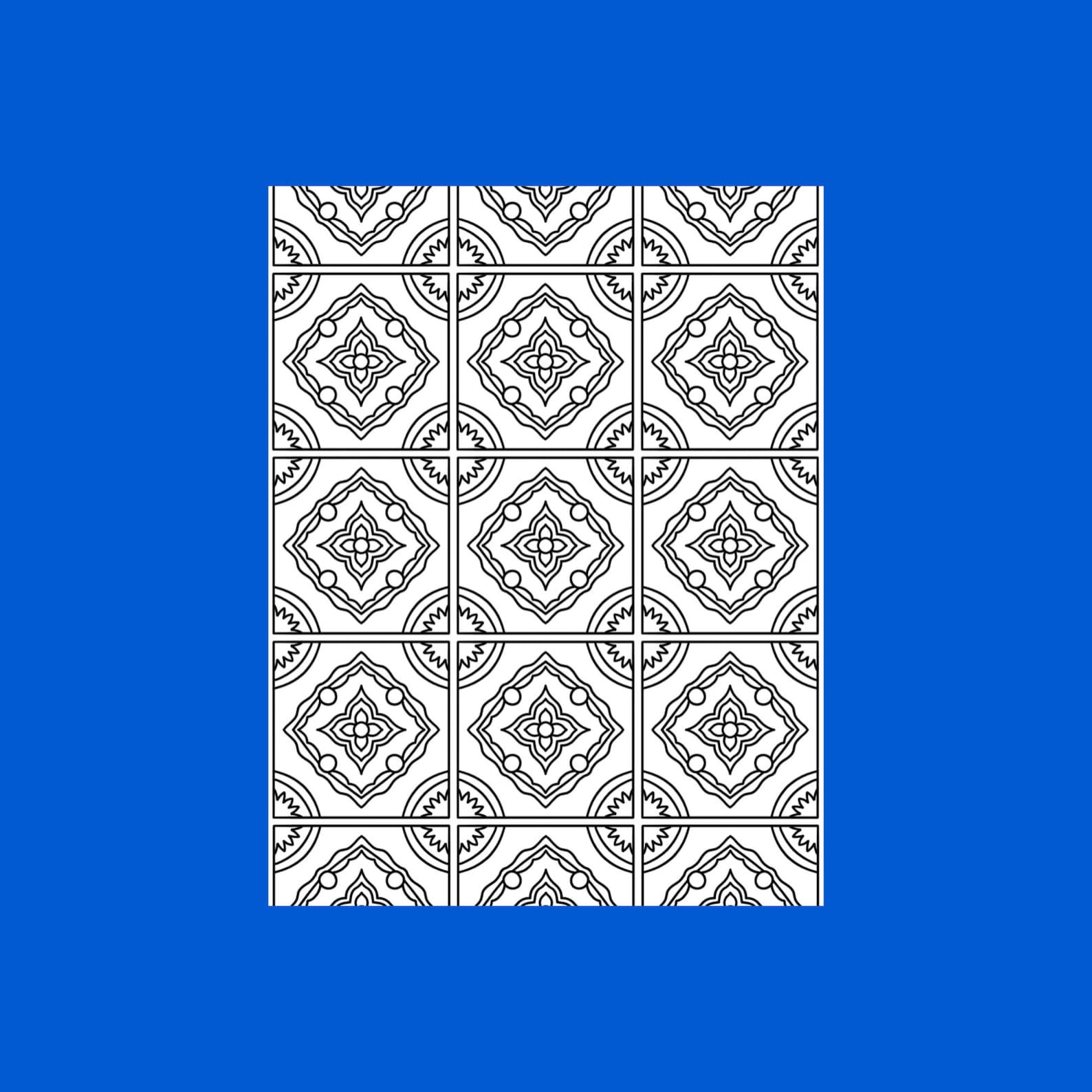 10 Italian Tile Coloring Pages for Beginners, Premium Printable ...