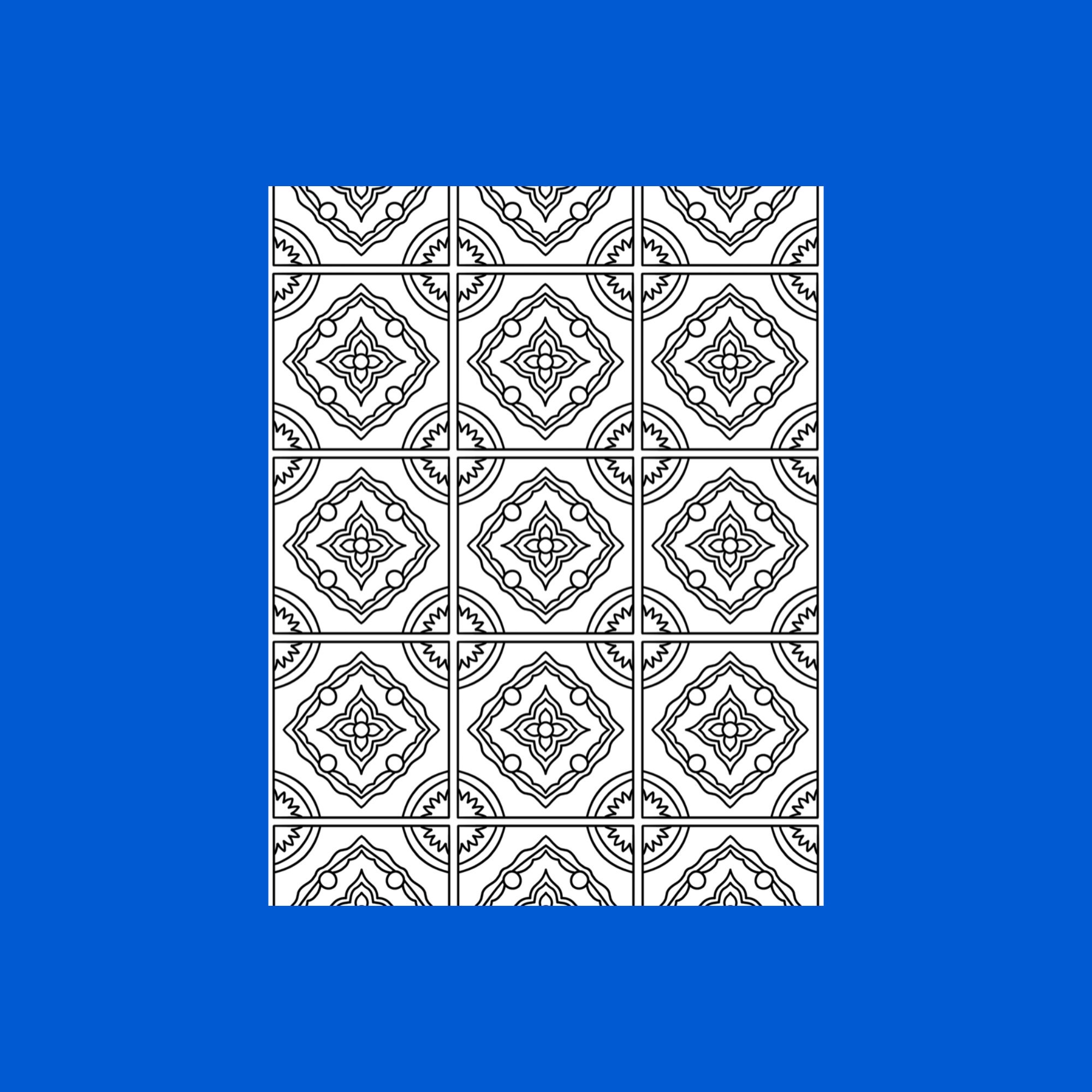 10 Italian Tile Coloring Pages for Beginners, Premium Printable ...