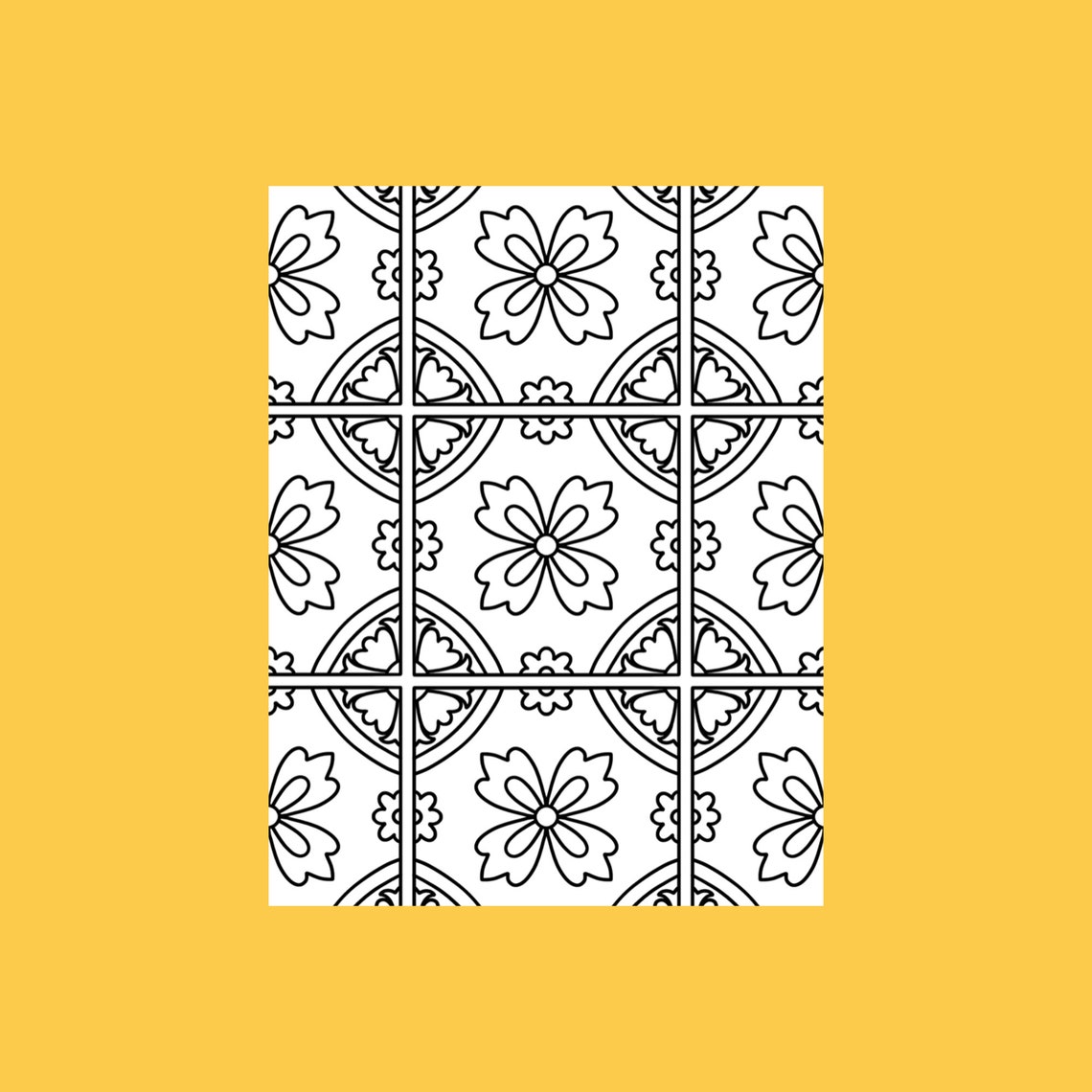 10 Italian Tile Coloring Pages for Kids, Premium Printable Coloring ...