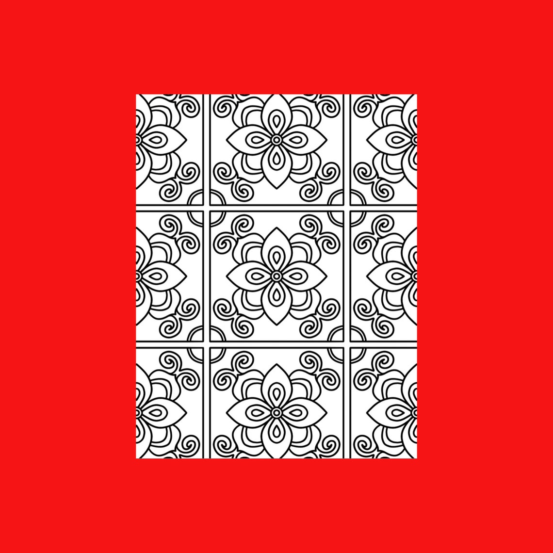 12 Mexican Tiles Coloring Pages for Kids, Premium Printable Coloring ...
