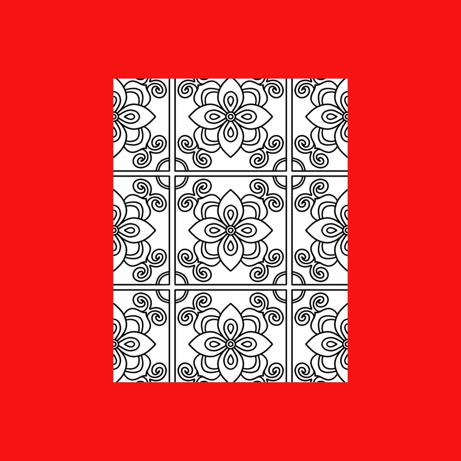 12 Mexican Tiles Coloring Pages for Kids, Premium Printable Coloring ...