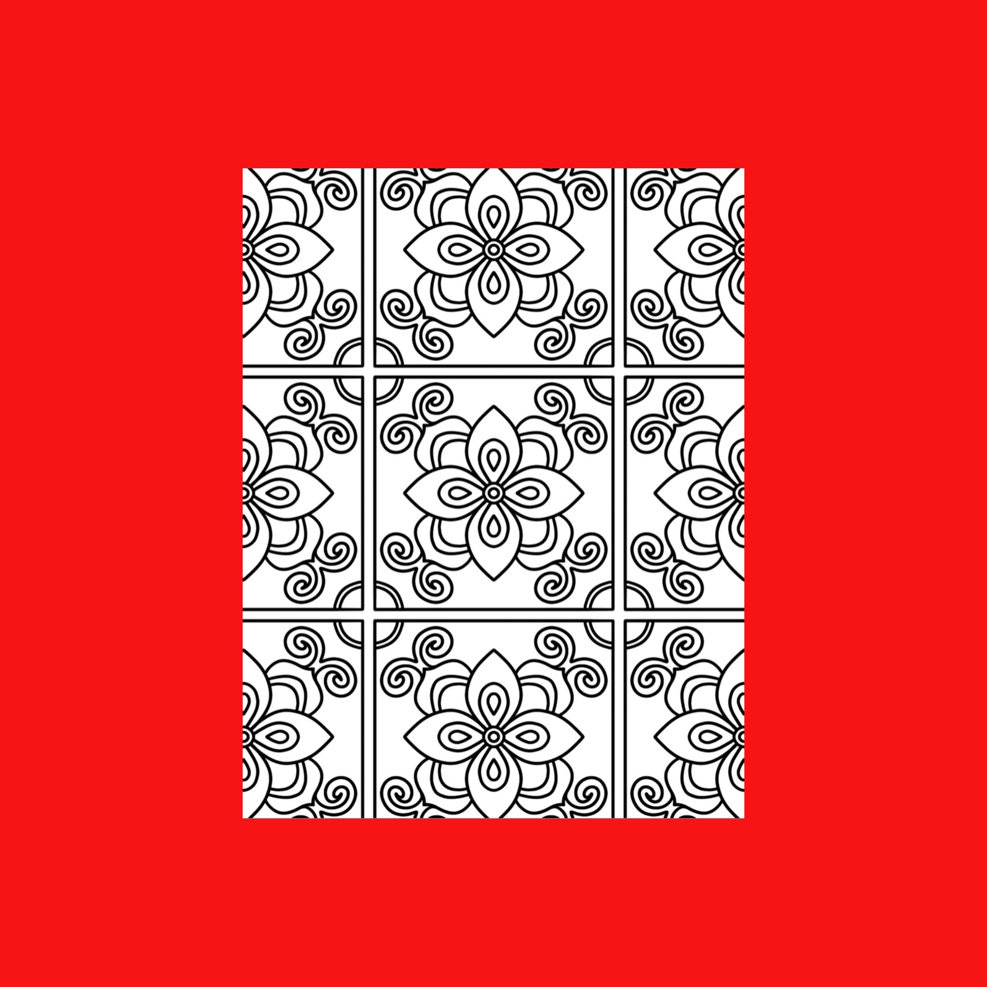 12 Mexican Tiles Coloring Pages for Kids, Premium Printable Coloring ...