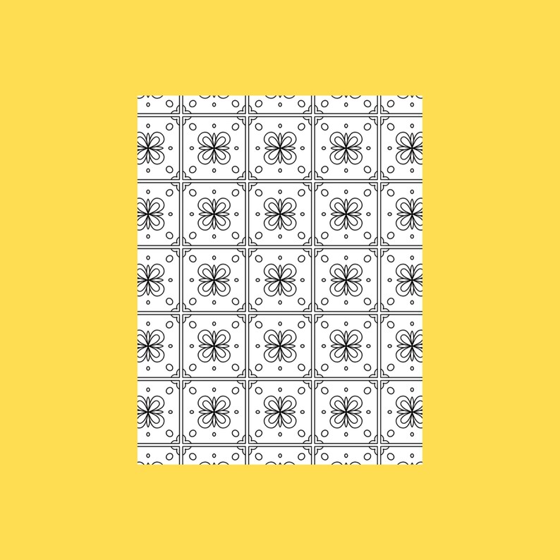 10 Intermediate Italian Tile Coloring Pages, Premium Printable Coloring ...