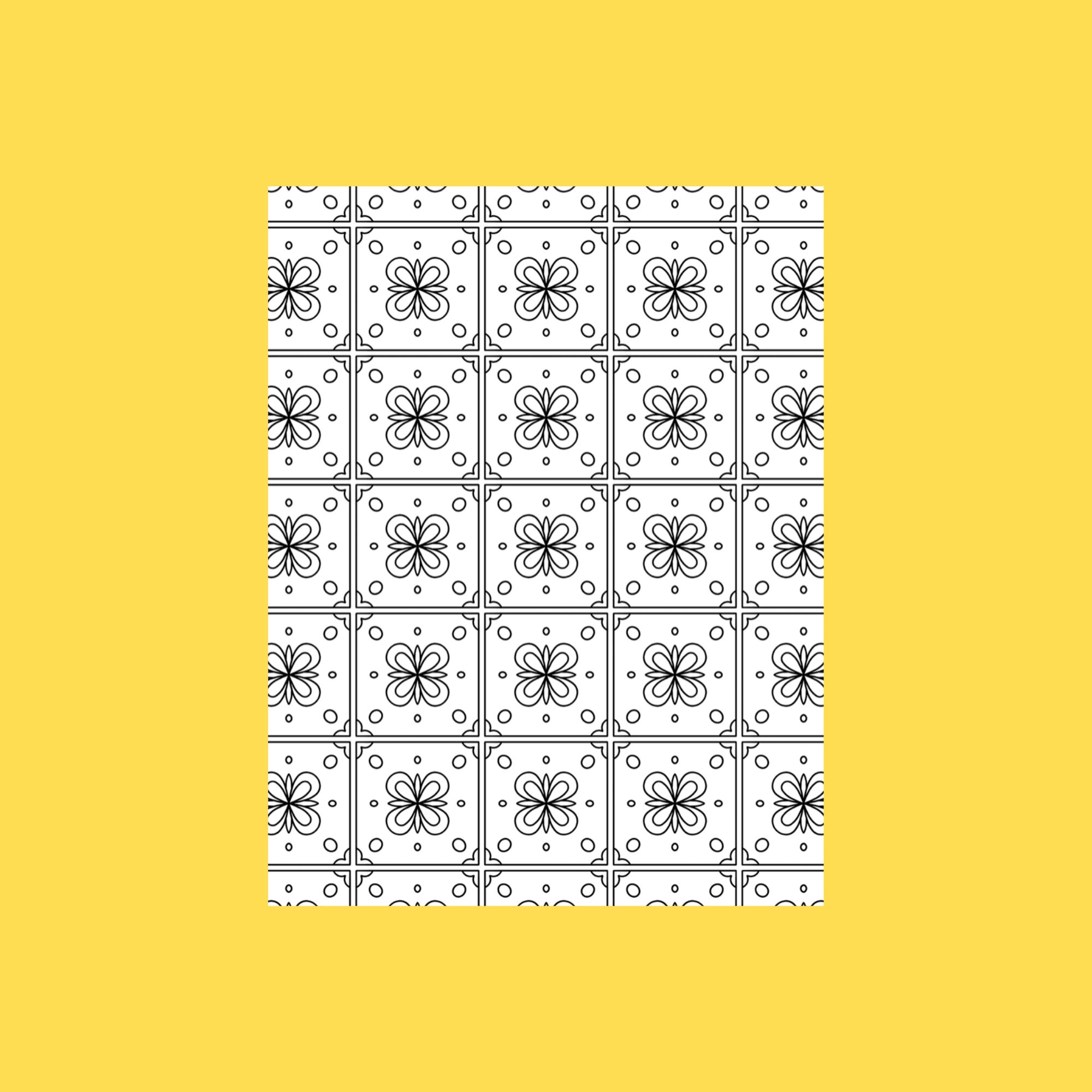 10 Intermediate Italian Tile Coloring Pages, Premium Printable Coloring ...