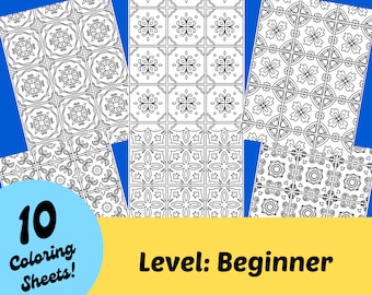10 Italian Tile Coloring Pages for Kids, Premium Printable Coloring ...