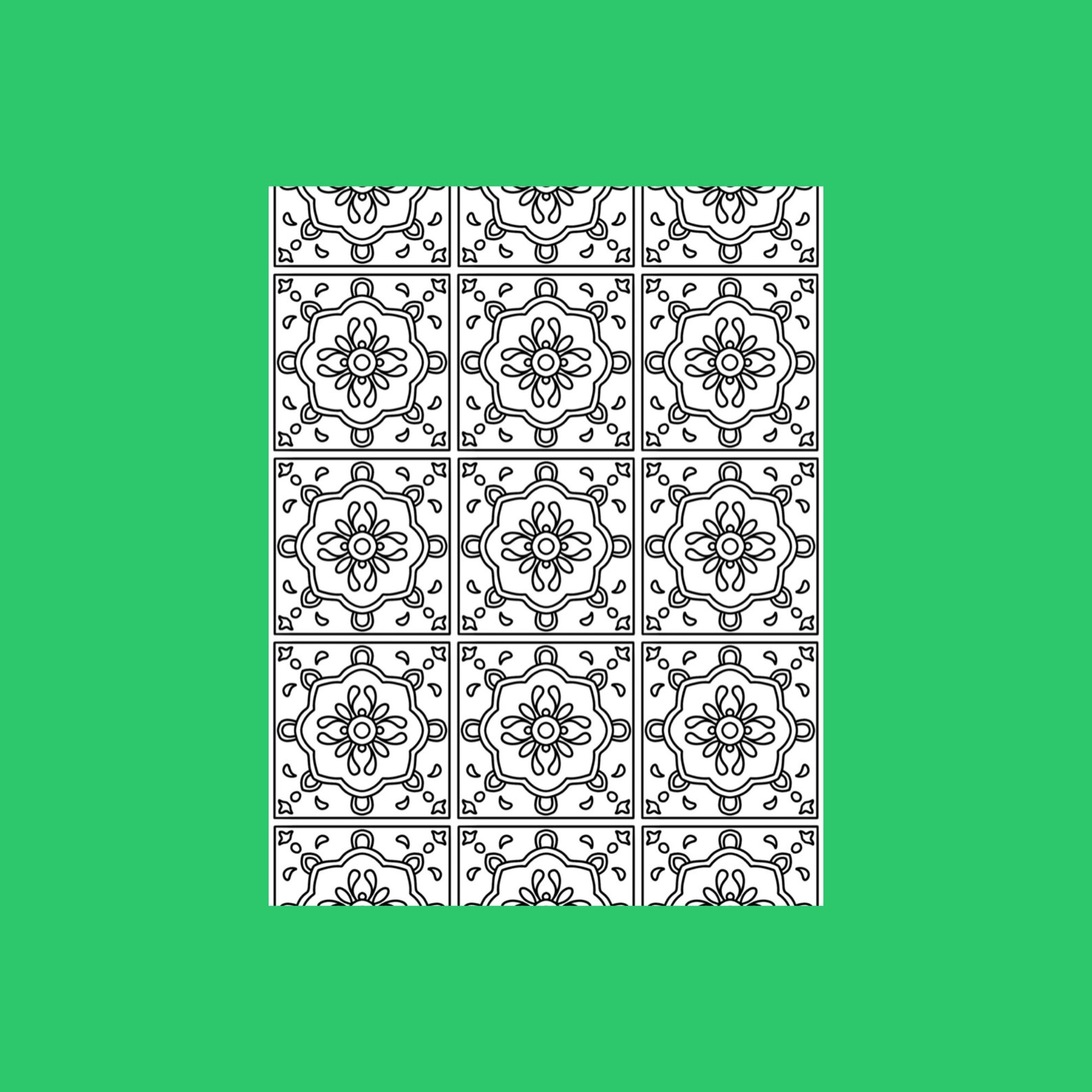 12 Mexican Tile Coloring Pages for Beginners, Premium Printable ...