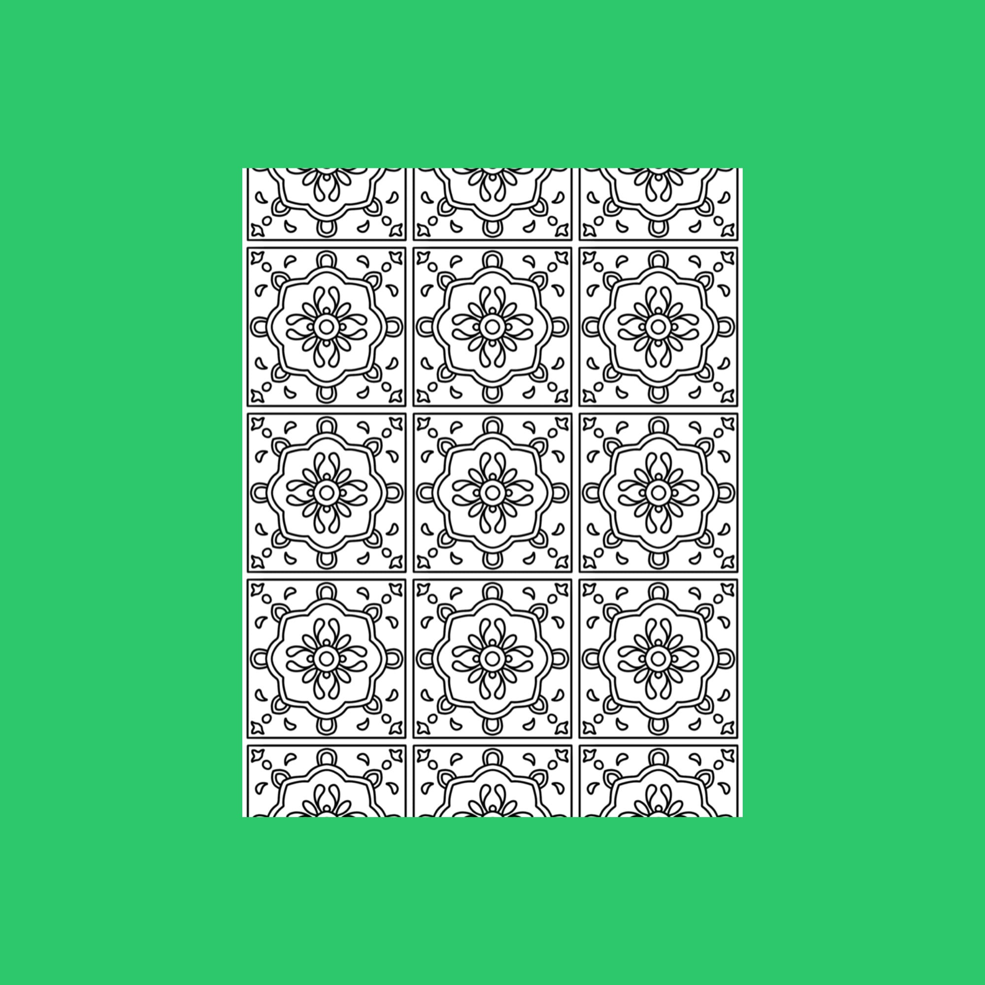 12 Mexican Tile Coloring Pages for Beginners, Premium Printable ...