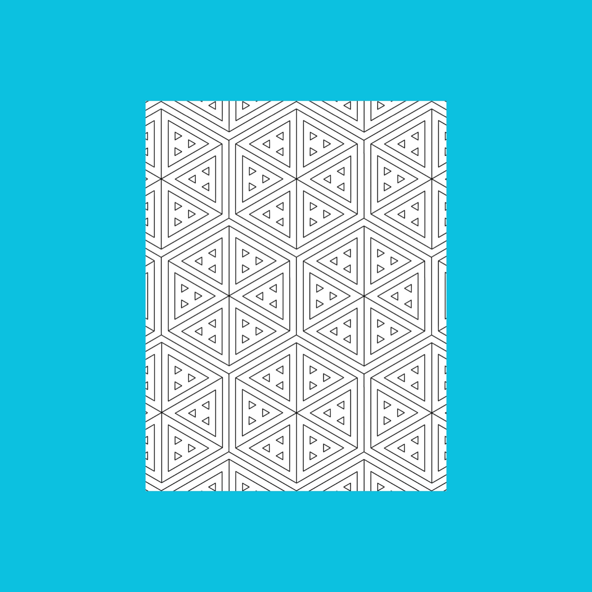 10 Geometric Intermediate Coloring Pages, Premium Printable Coloring ...