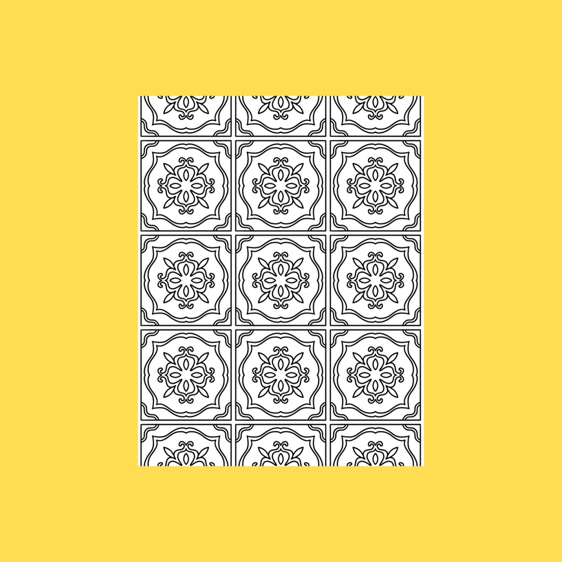 10 Italian Tile Coloring Pages for Beginners, Premium Printable ...