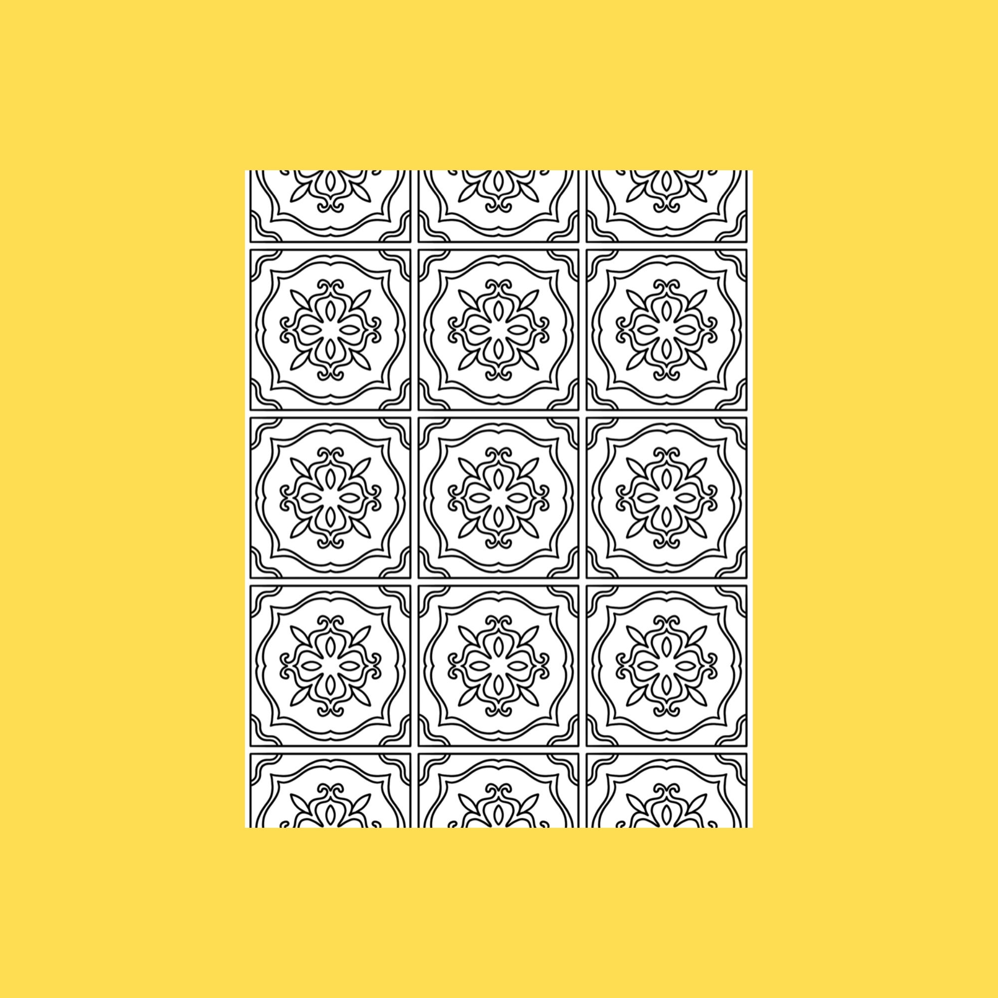 10 Italian Tile Coloring Pages for Beginners, Premium Printable ...