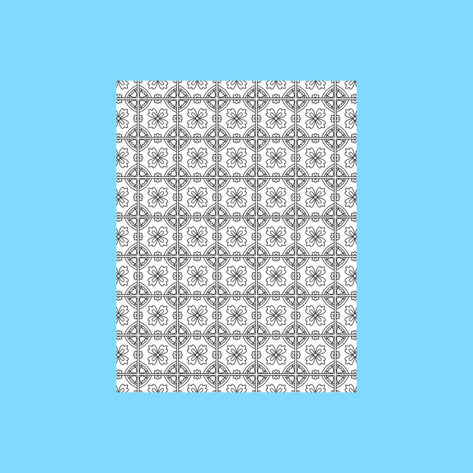 10 Advanced Italian Tile Coloring Pages, Premium Printable Coloring ...