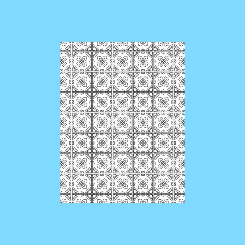 10 Advanced Italian Tile Coloring Pages, Premium Printable Coloring ...
