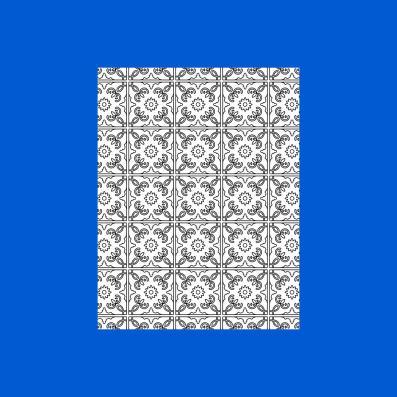 10 Intermediate Italian Tile Coloring Pages, Premium Printable Coloring ...