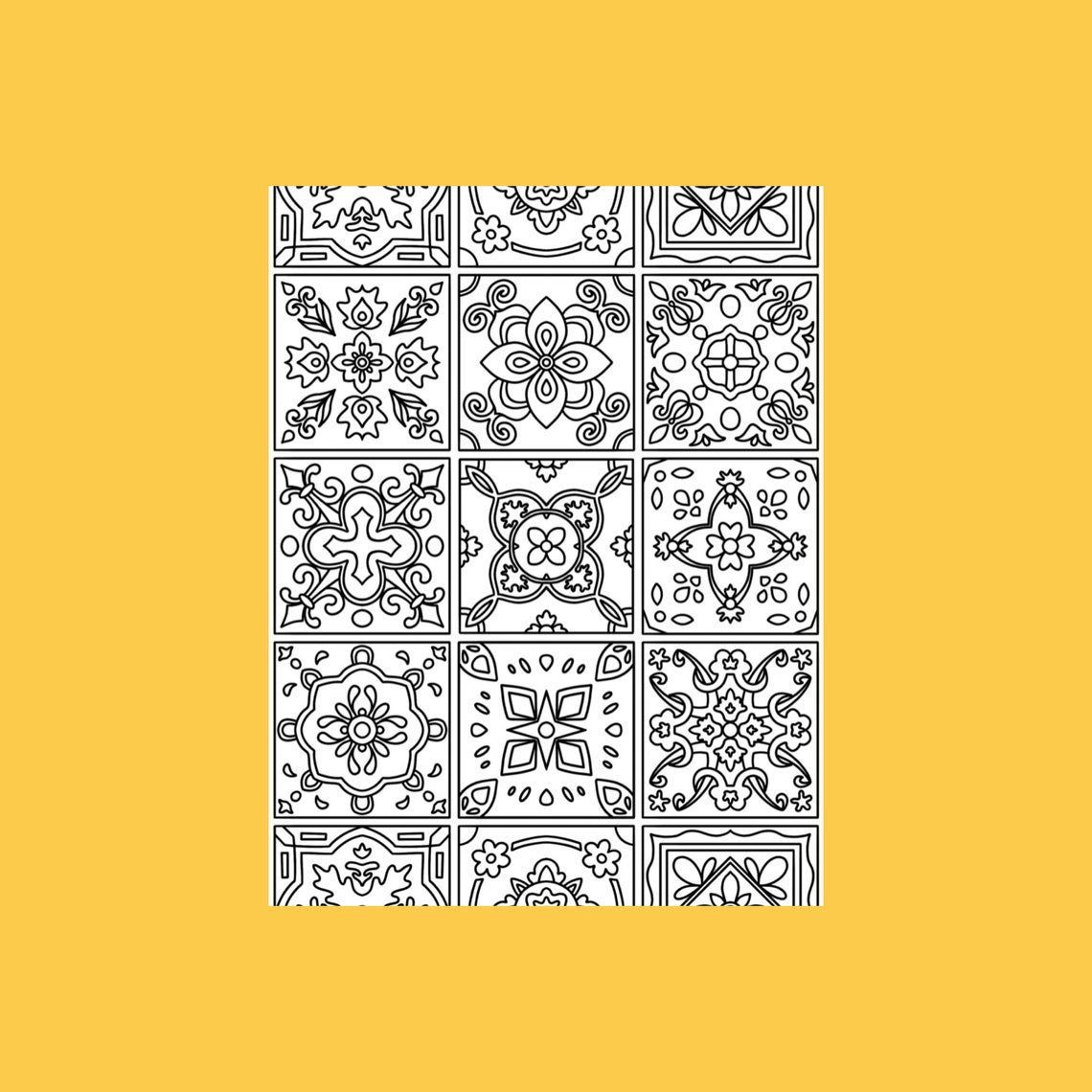 12 Mexican Tile Coloring Pages for Beginners, Premium Printable ...