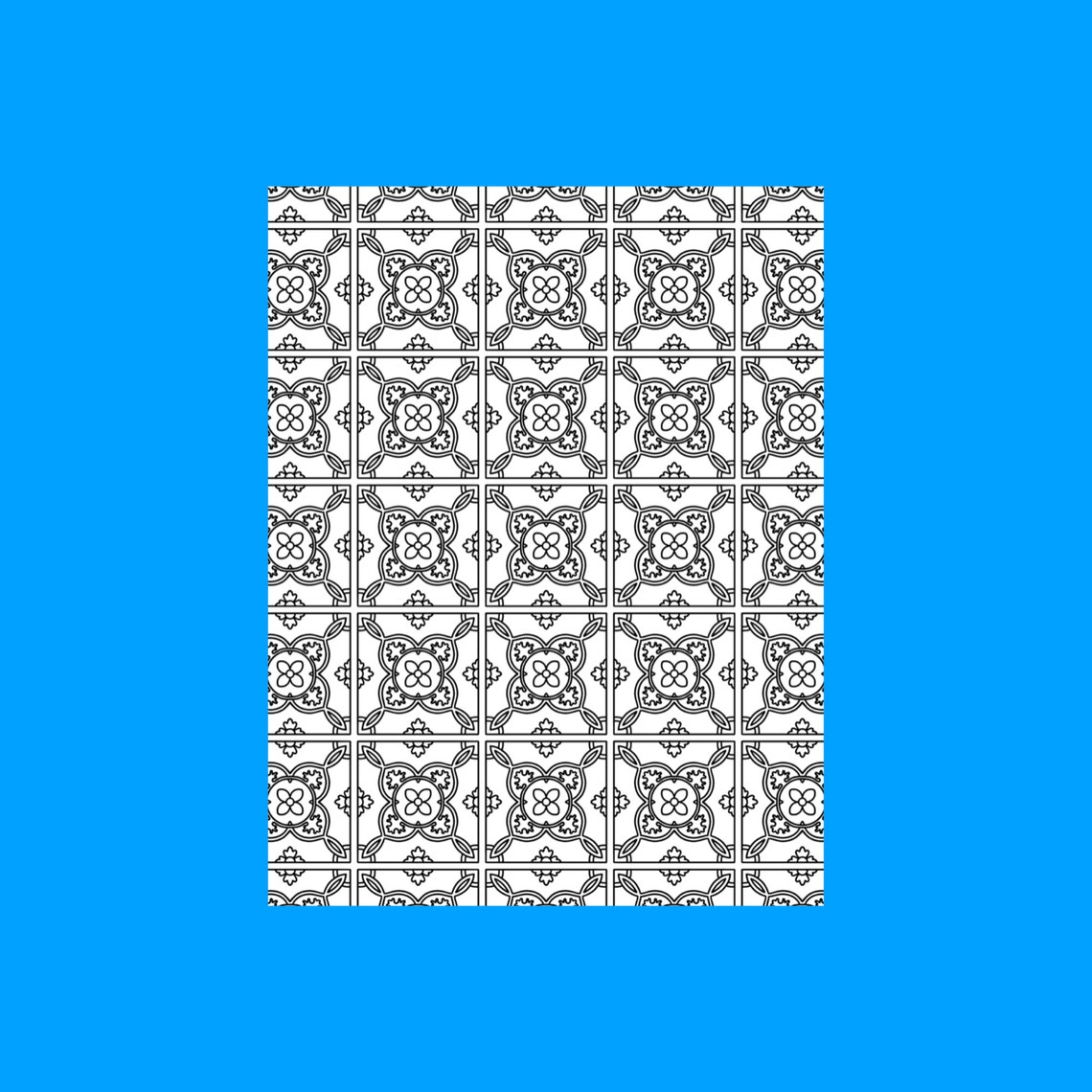 12 Mexican Tile Intermediate Coloring Pages, Premium Printable Coloring ...