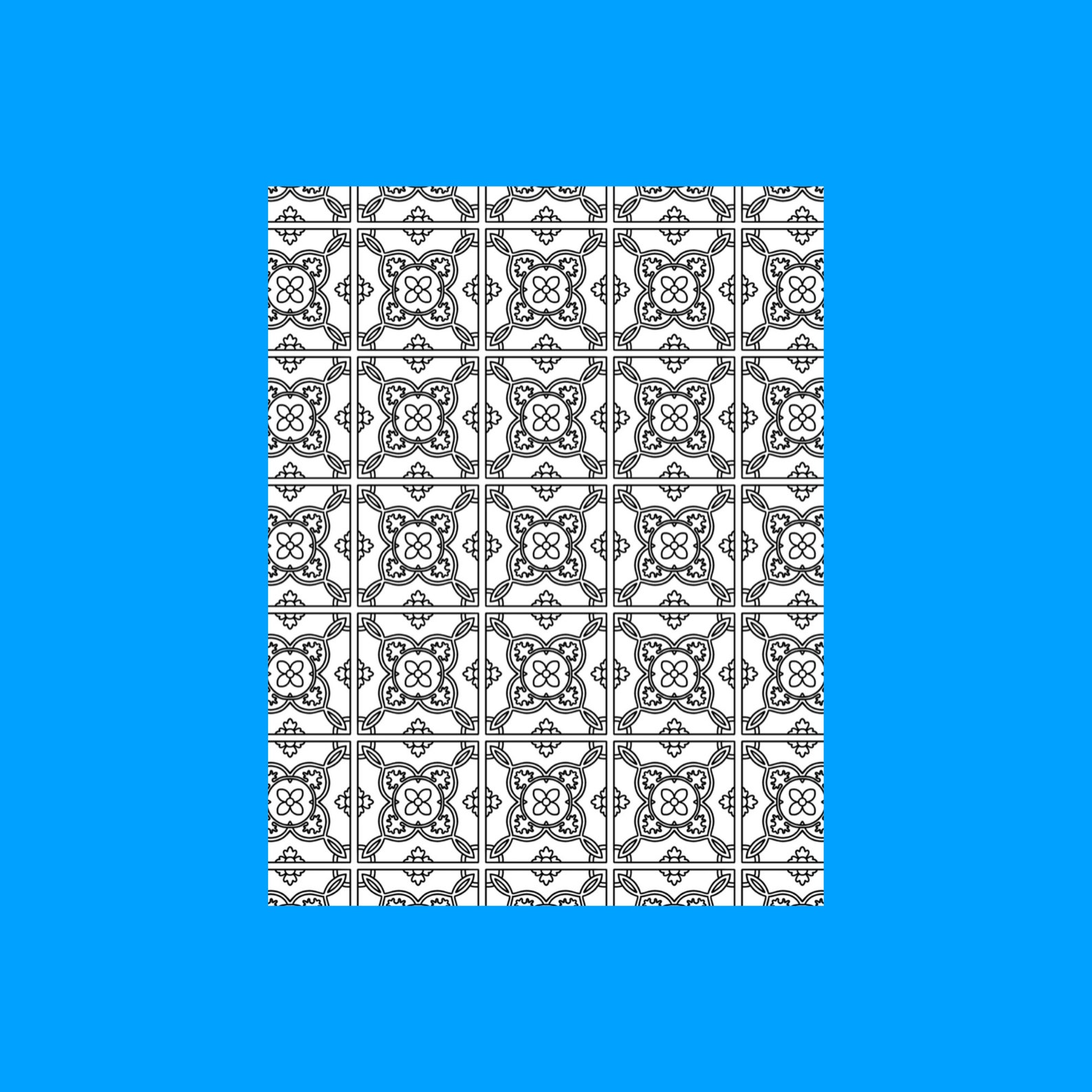 12 Mexican Tile Intermediate Coloring Pages, Premium Printable Coloring ...