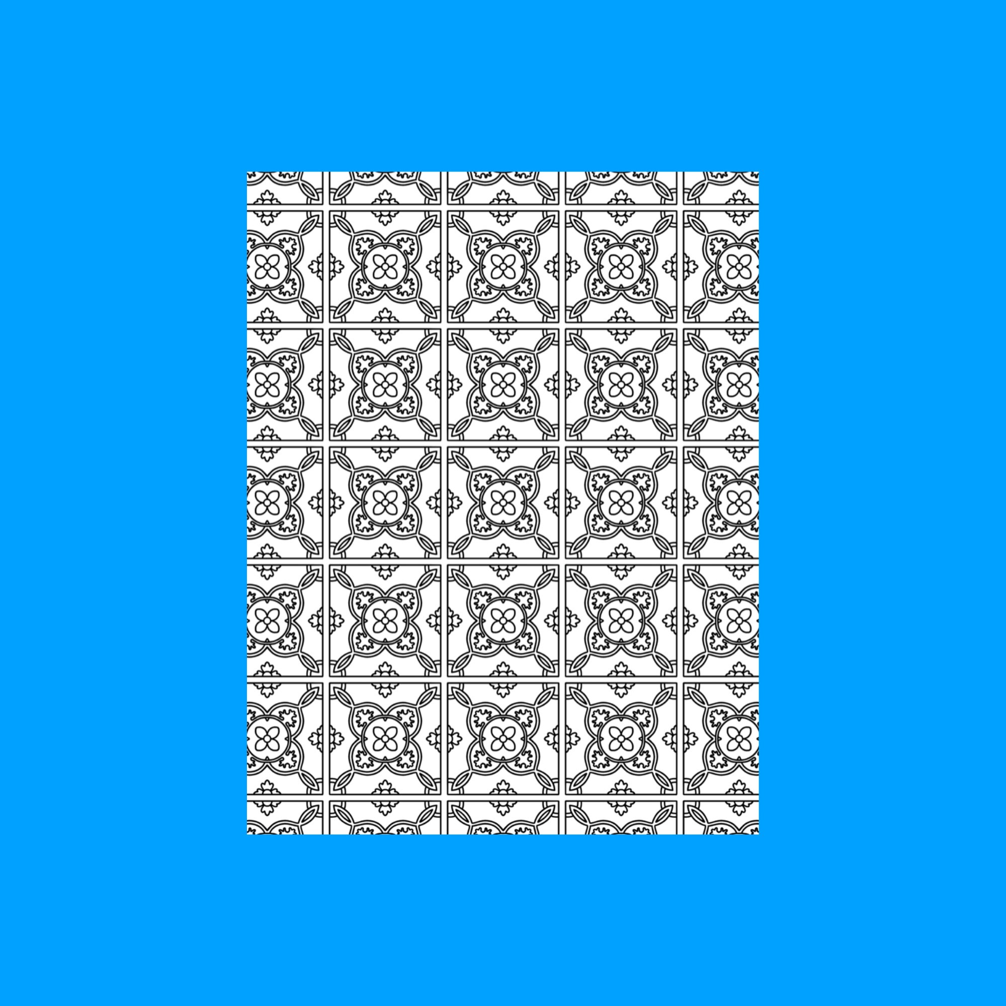 12 Mexican Tile Intermediate Coloring Pages, Premium Printable Coloring ...