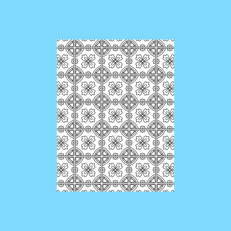 10 Intermediate Italian Tile Coloring Pages, Premium Printable Coloring ...