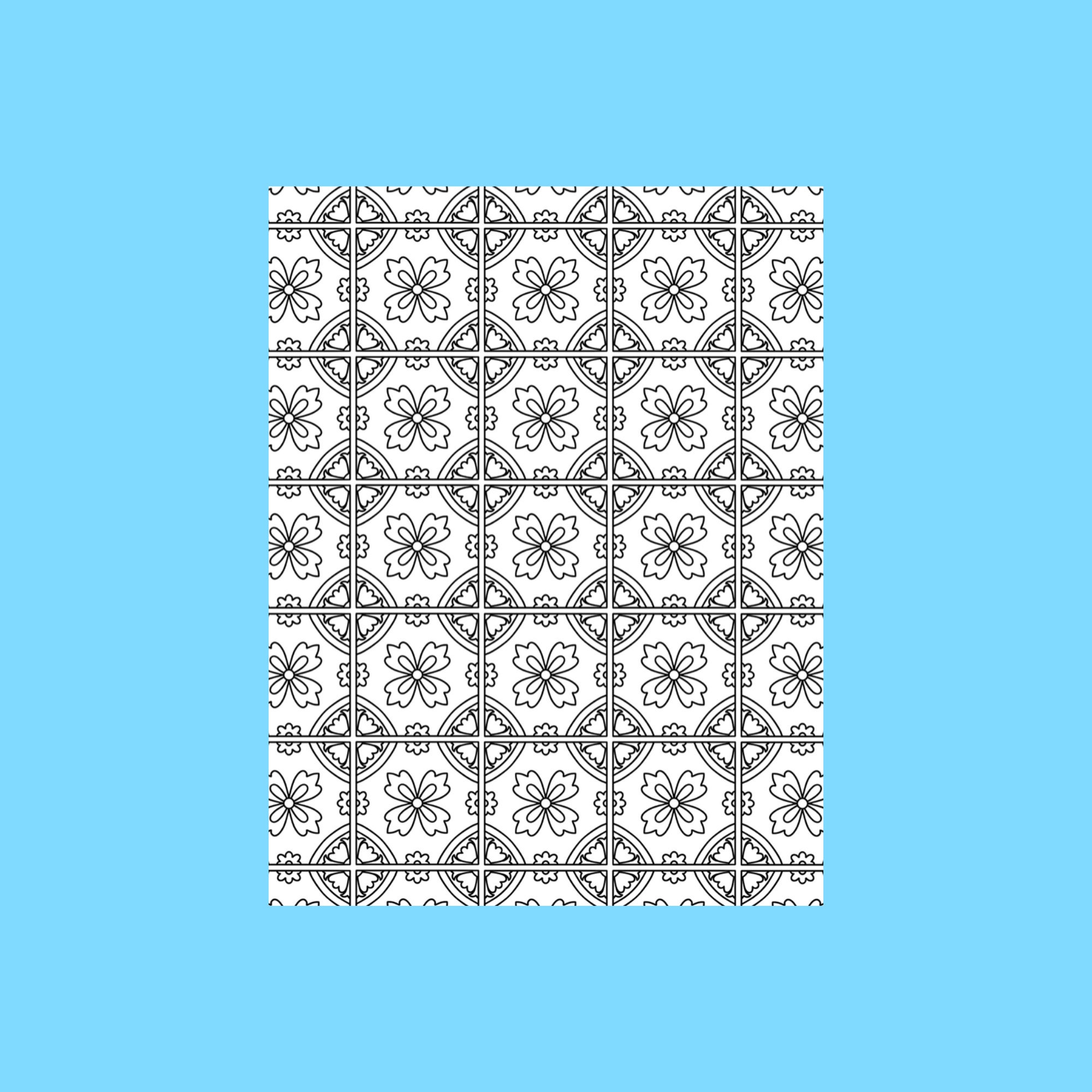 10 Intermediate Italian Tile Coloring Pages, Premium Printable Coloring ...