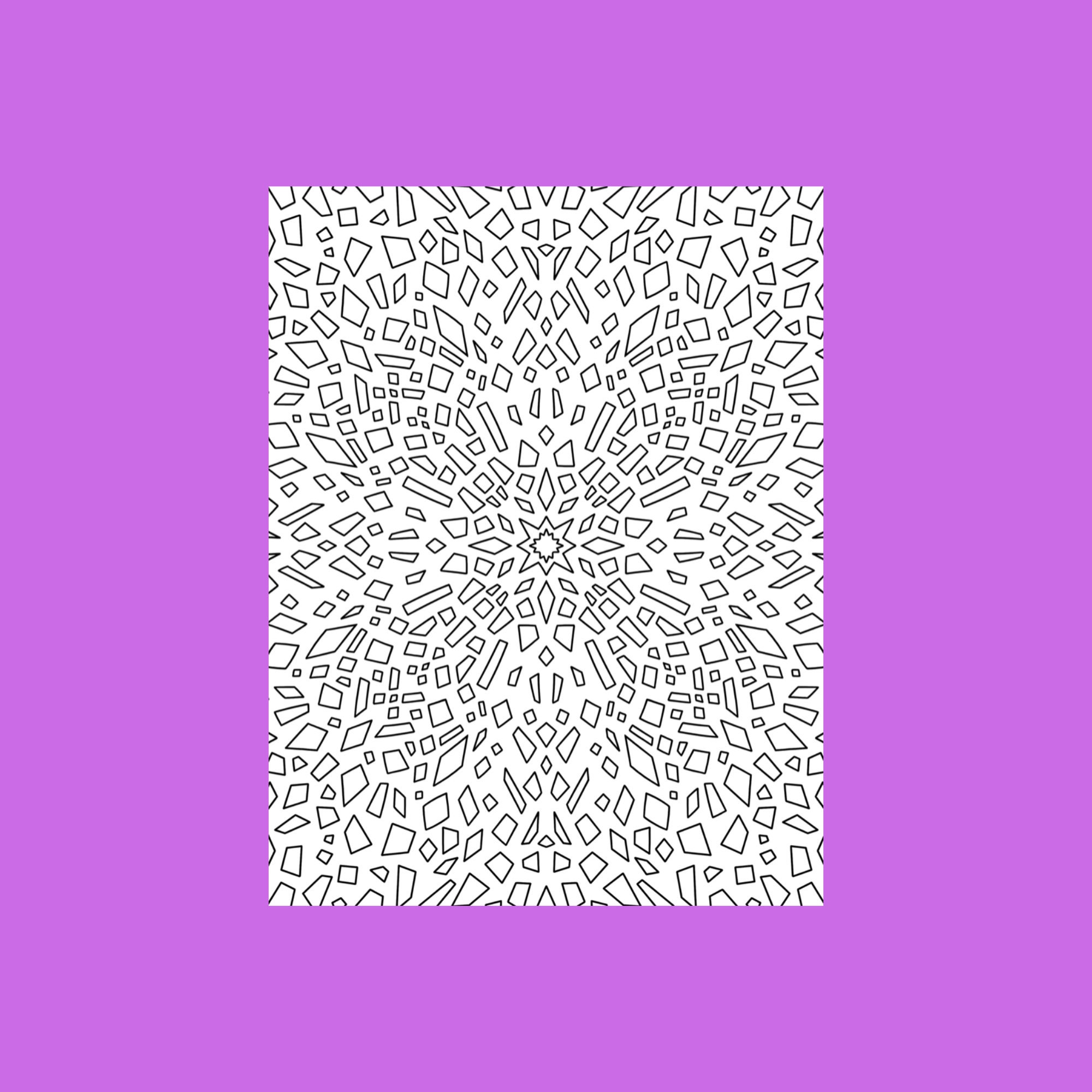 15 Symmetrical Intermediate Coloring Pages, Printable Coloring Sheet ...