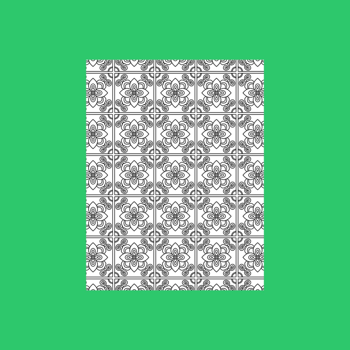 12 Mexican Tile Intermediate Coloring Pages, Premium Printable Coloring ...