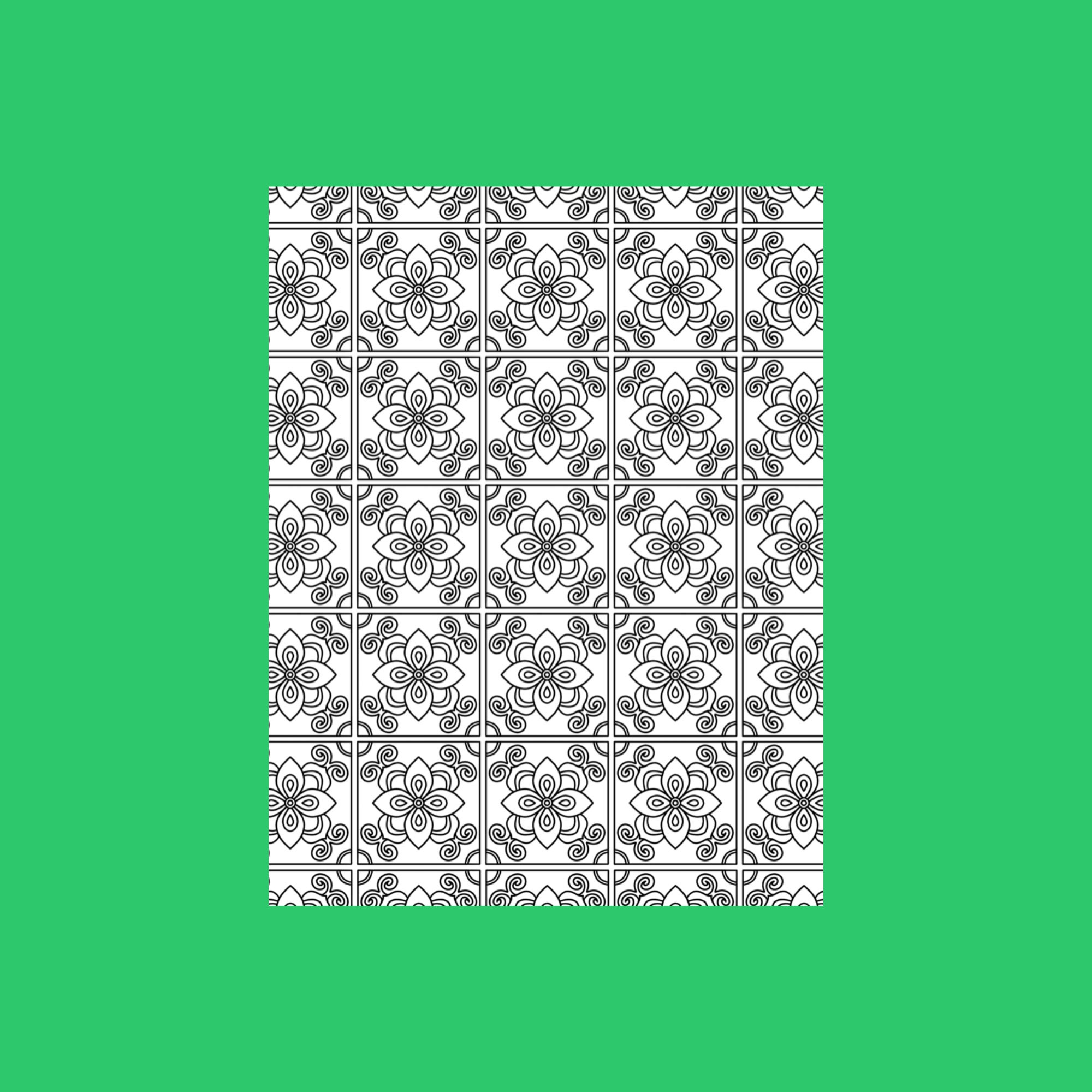 12 Mexican Tile Intermediate Coloring Pages, Premium Printable Coloring ...