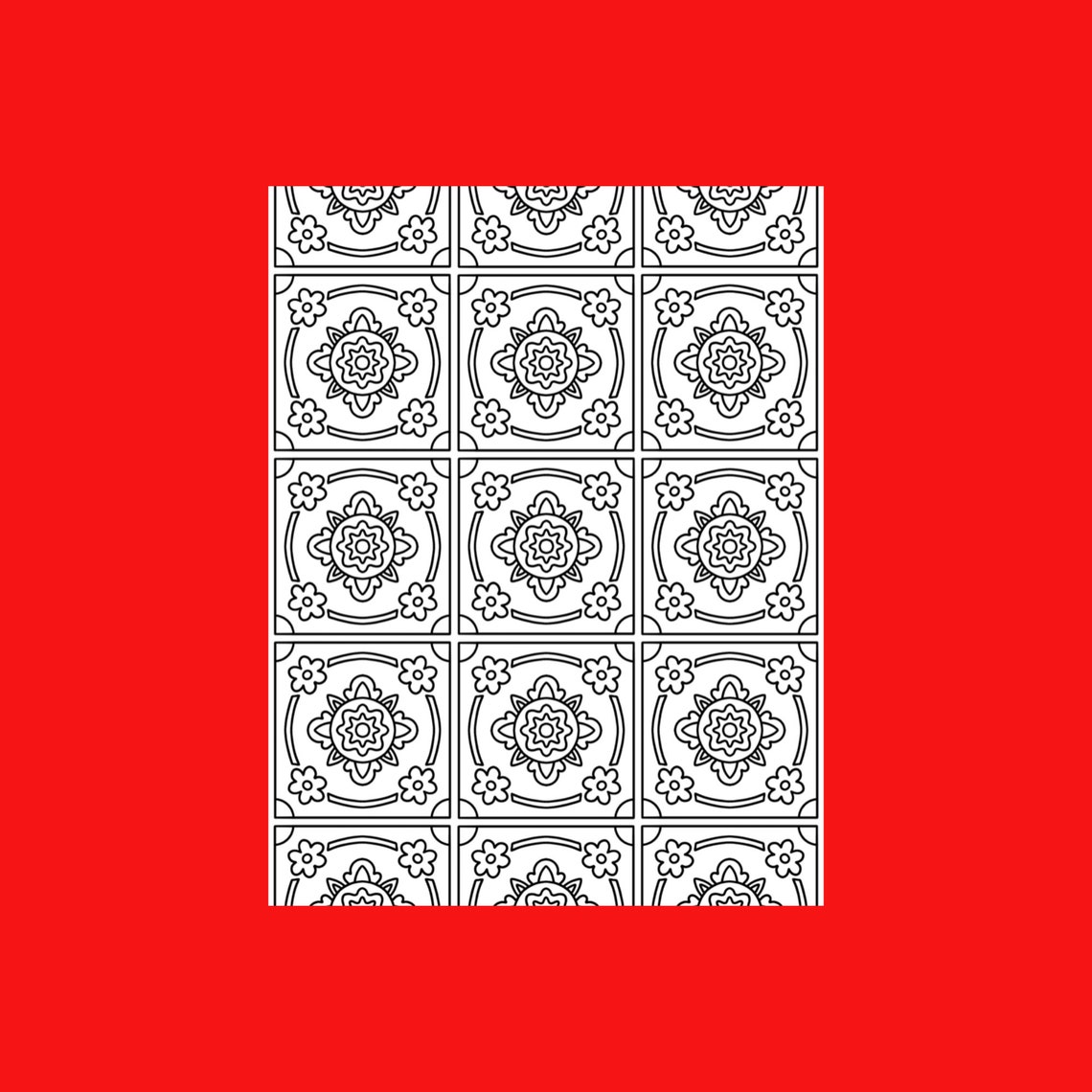 12 Mexican Tile Coloring Pages for Beginners, Premium Printable ...