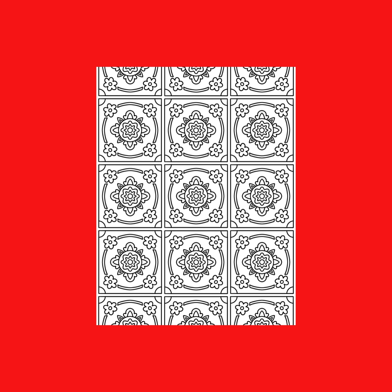 12 Mexican Tile Coloring Pages for Beginners, Premium Printable ...