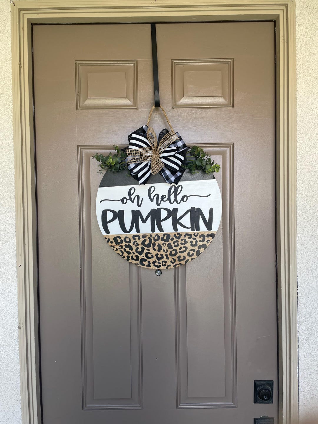 Oh Hello Pumpkin Door Hanger, Pumpkin Door Hanger - Etsy