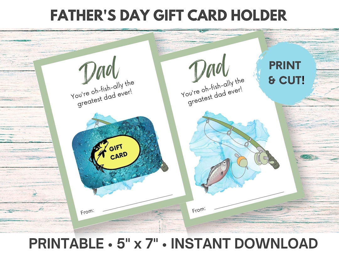 Father's Day Gift Card Holder, Printable Gift Card Holder, Gift for Dad ...