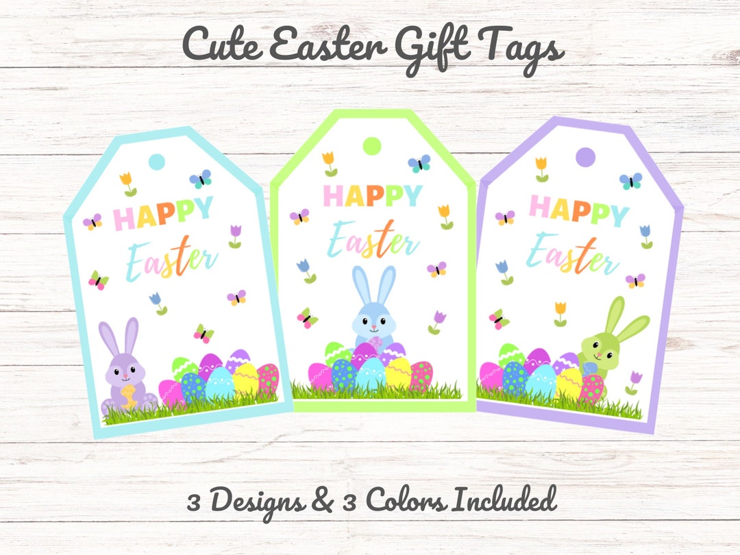 Cute Easter Tag Printable for Favors, Treat Bags, Gifts, & Baskets ...