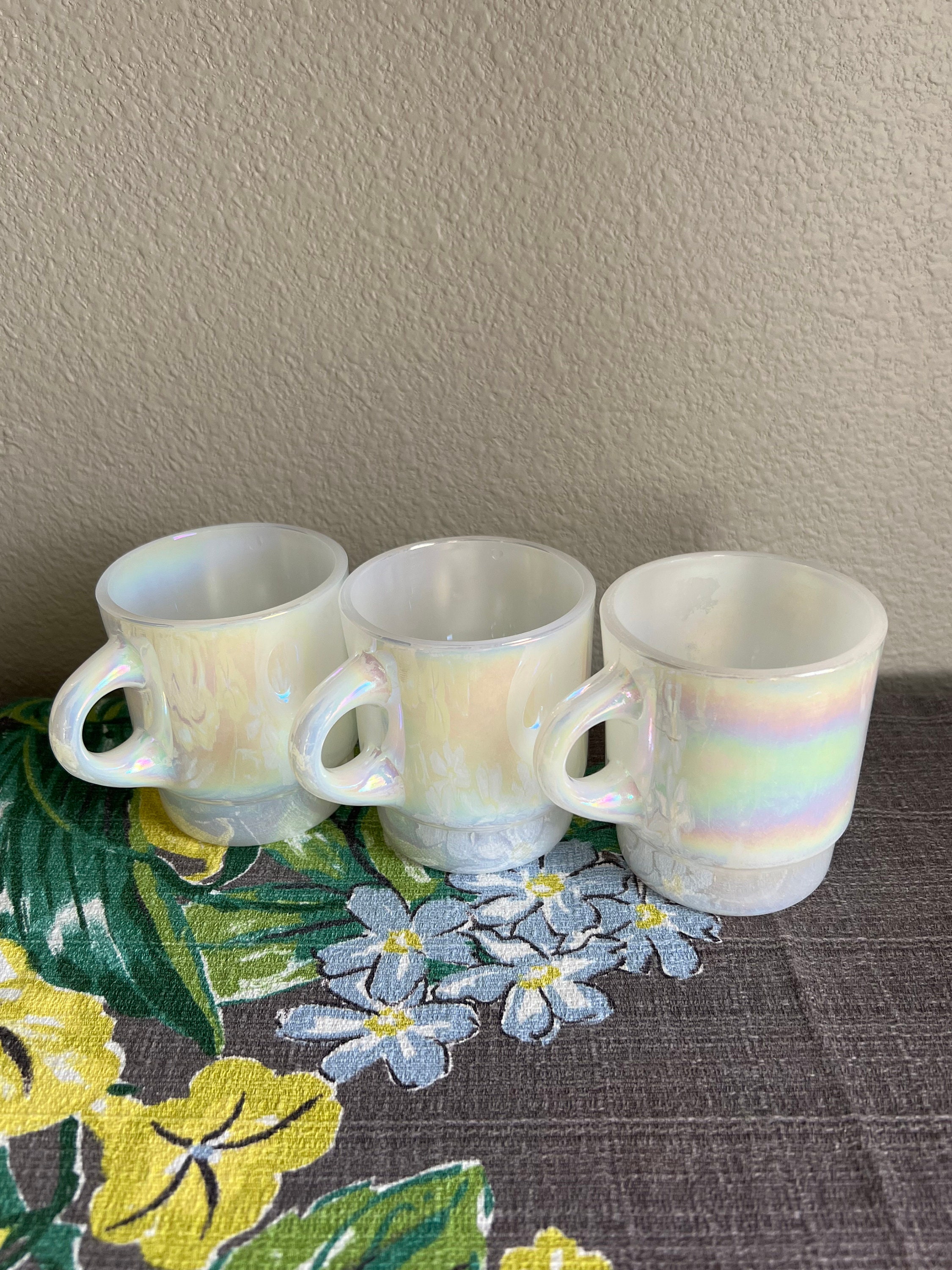 Rare - Fire King C-handle Mug Pearl Luster (3 Available) - Etsy