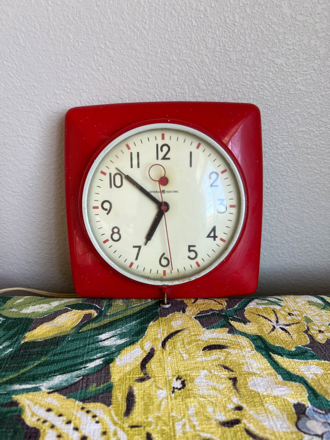 1950 General Electric Red Retro Kitchen Clock Working Condition 2H20 - Etsy