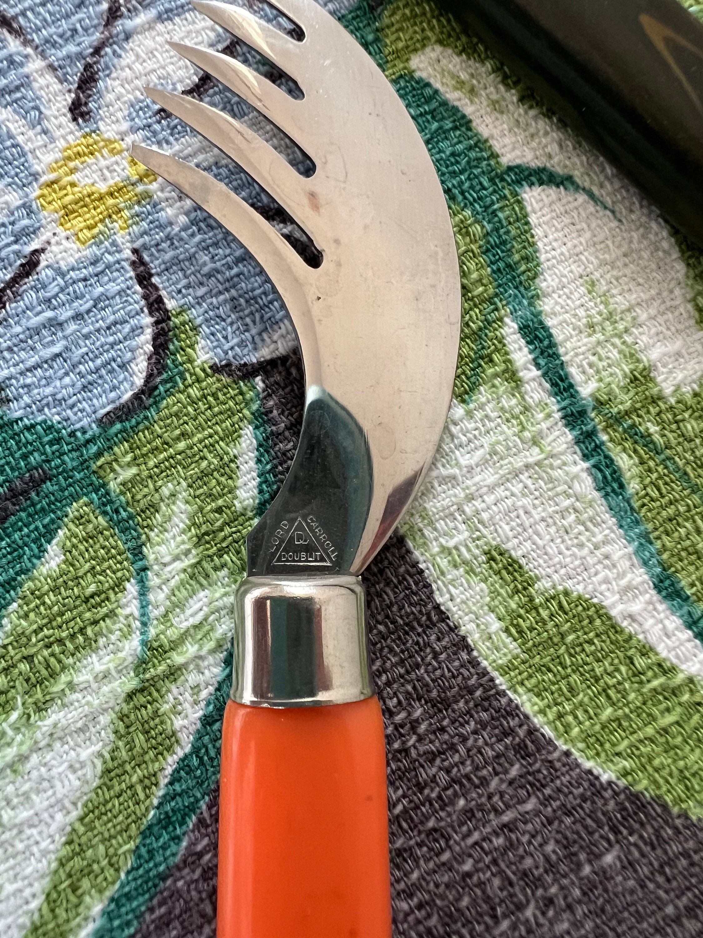 Vintage 1930s Bakelite Lord Carrroll Doublits Fish Forks 3 Orange, 1 ...