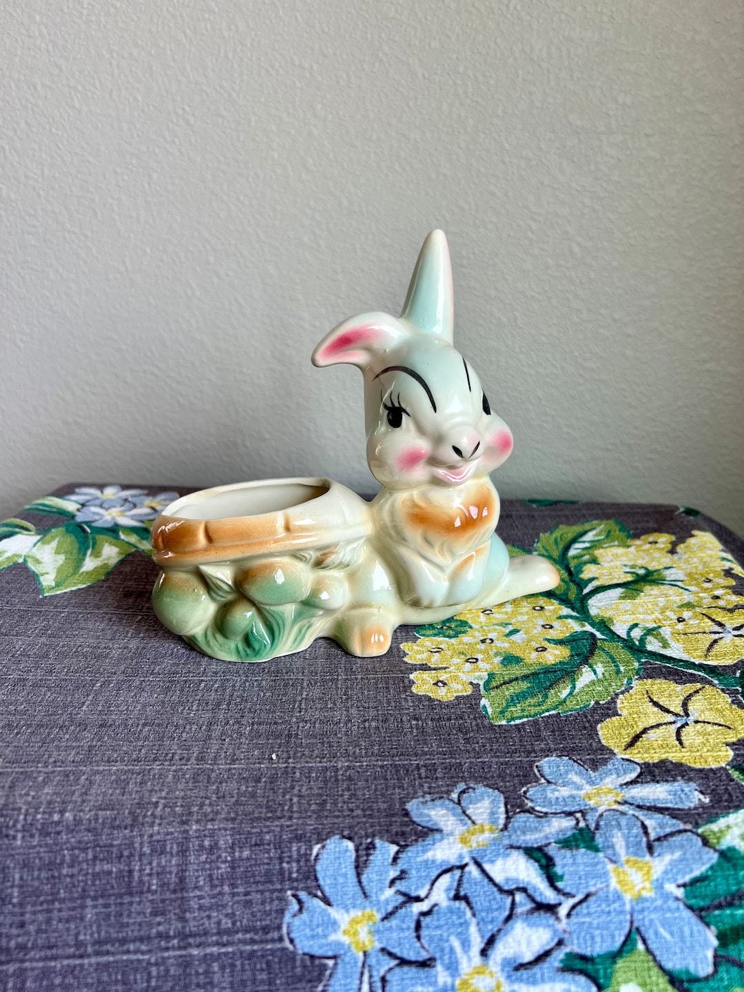 Vintage 1950s Thumper Planter Wall Pocket Ceramic - Etsy