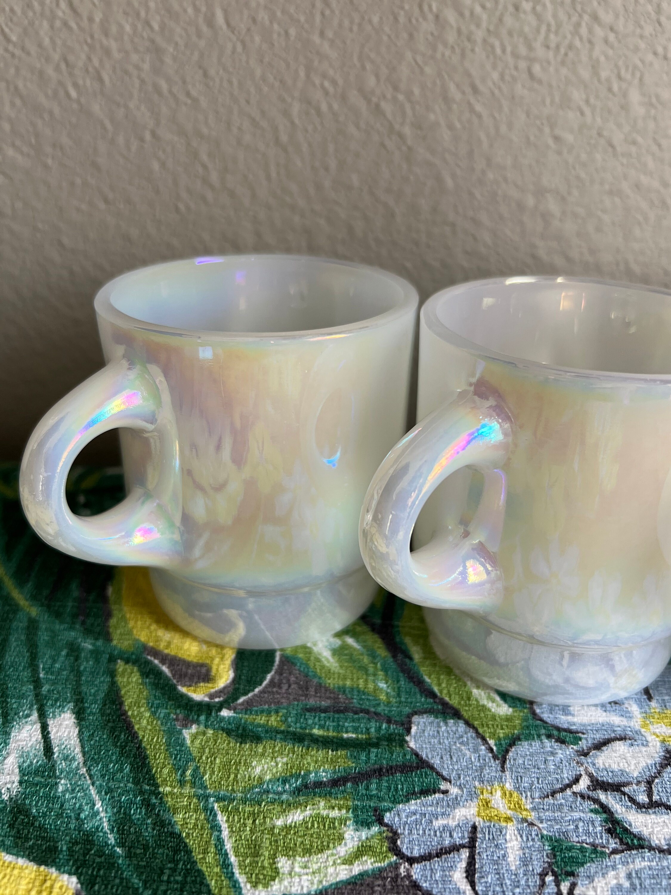 Rare - Fire King C-handle Mug Pearl Luster (3 Available) - Etsy