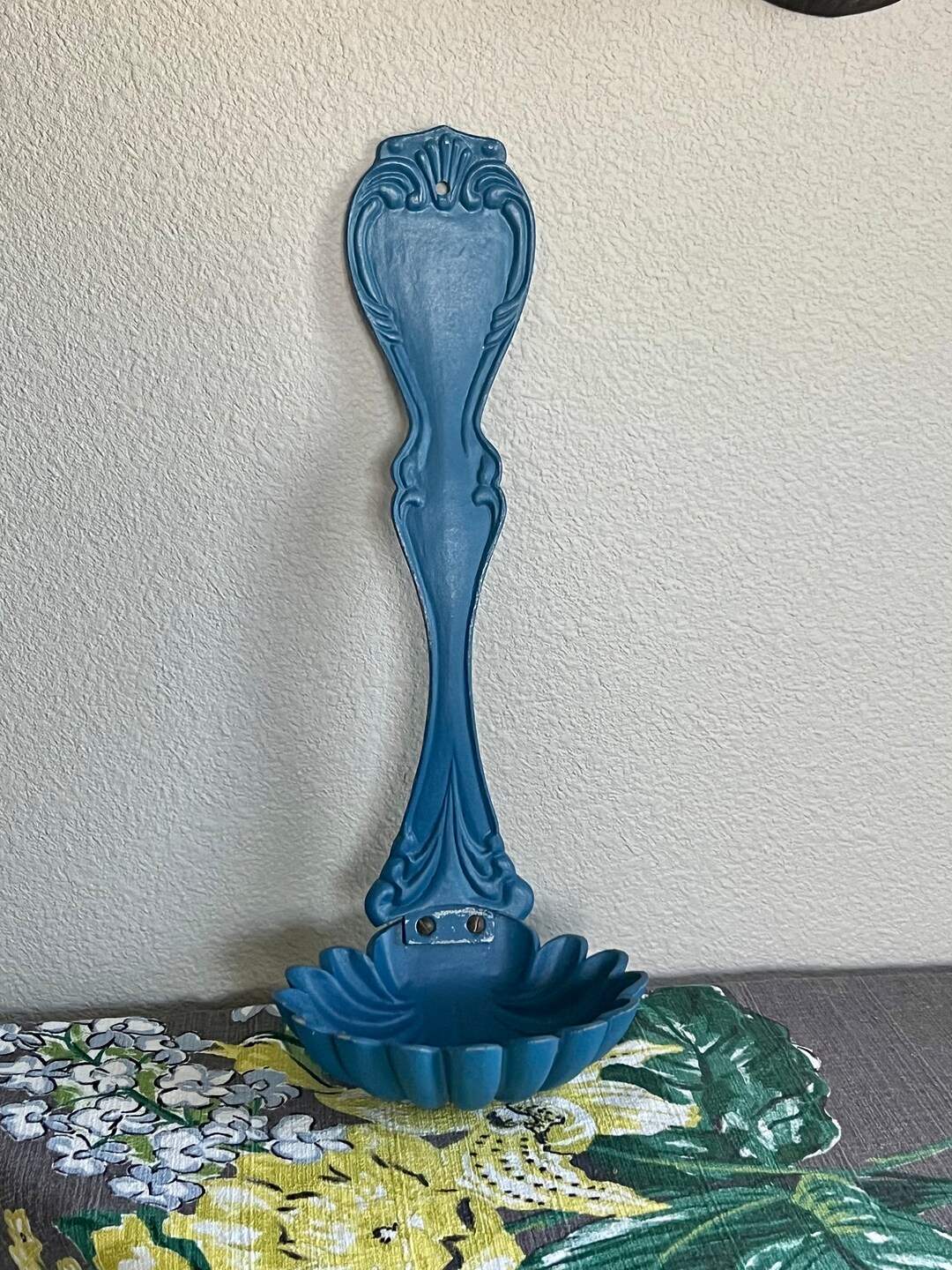 Vintage Blue Ladle Spoon Wall Hanging Aluminum - Etsy