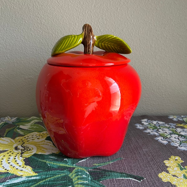Red Cookie Jar - Etsy