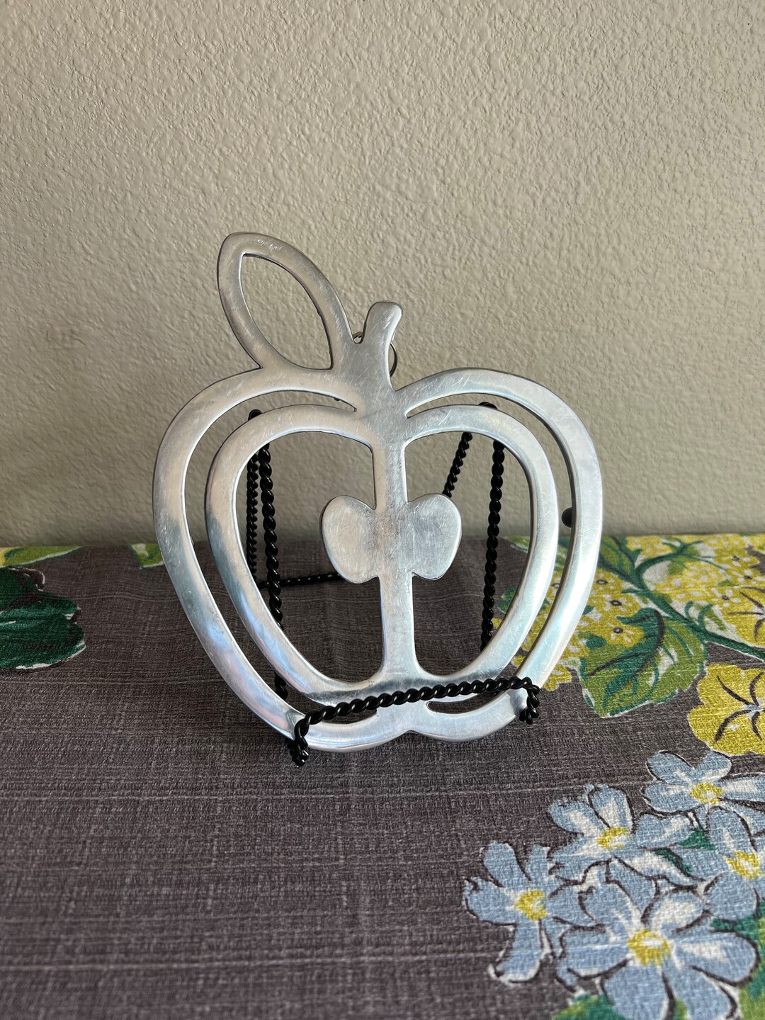 Vintage Silver Copco Apple Trivet - Etsy