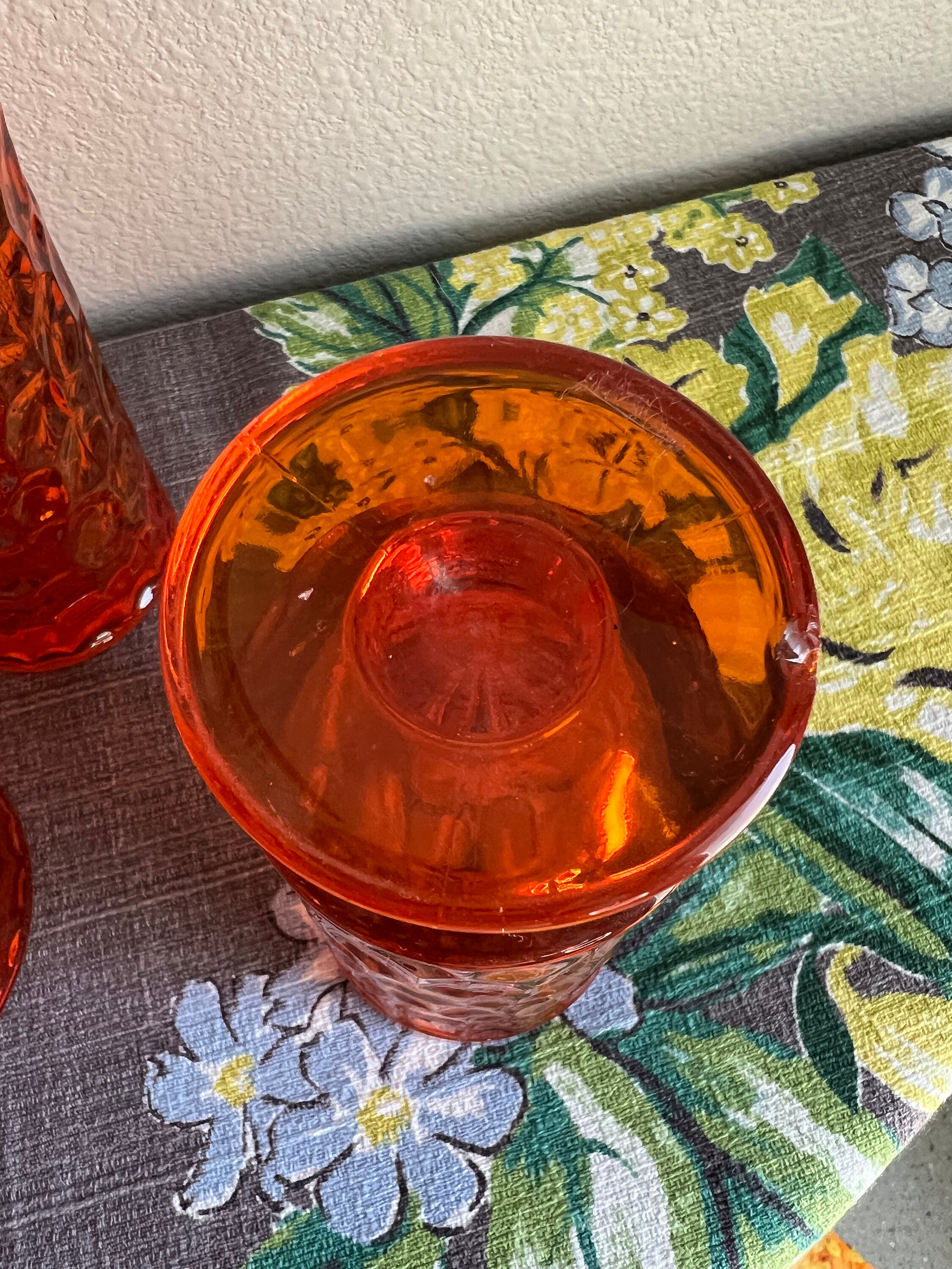 Fostoria Pebble Beach Flaming Orange Glassware - Etsy