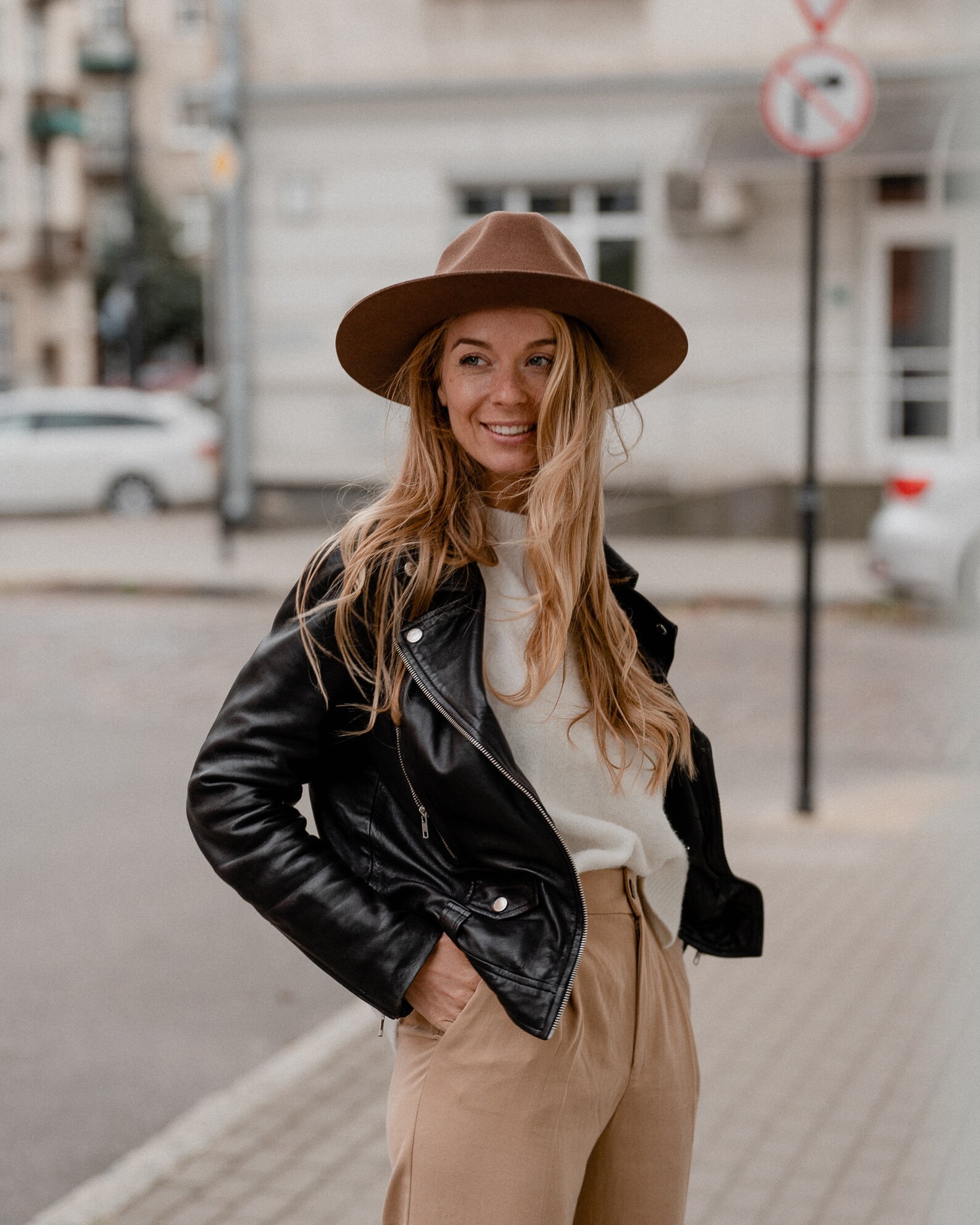 Brown Wide Stiff Brim Wool Felt Fedora Hat for Women the Lefroy - Etsy