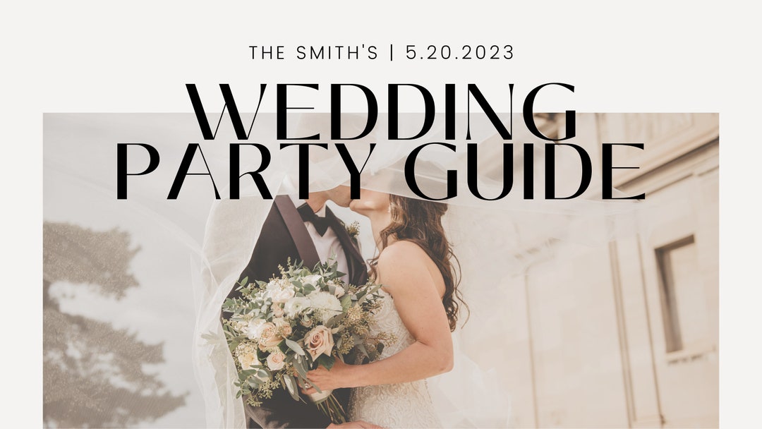 Wedding Party Itinerary Guide Template - Etsy