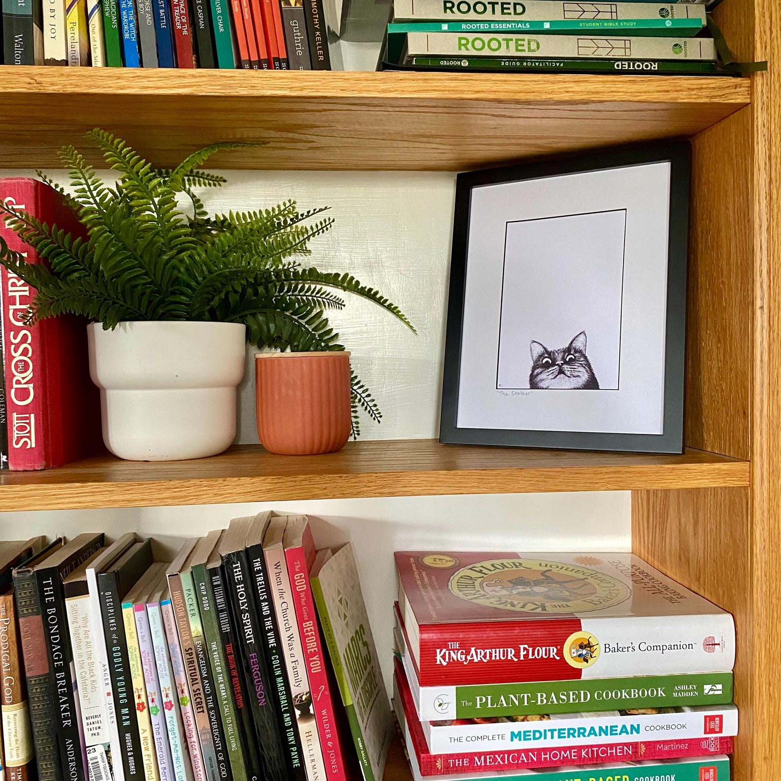 The Stalker Cat Art / Kitten Art / Cats / Gift / Funny Cats / Creeper ...