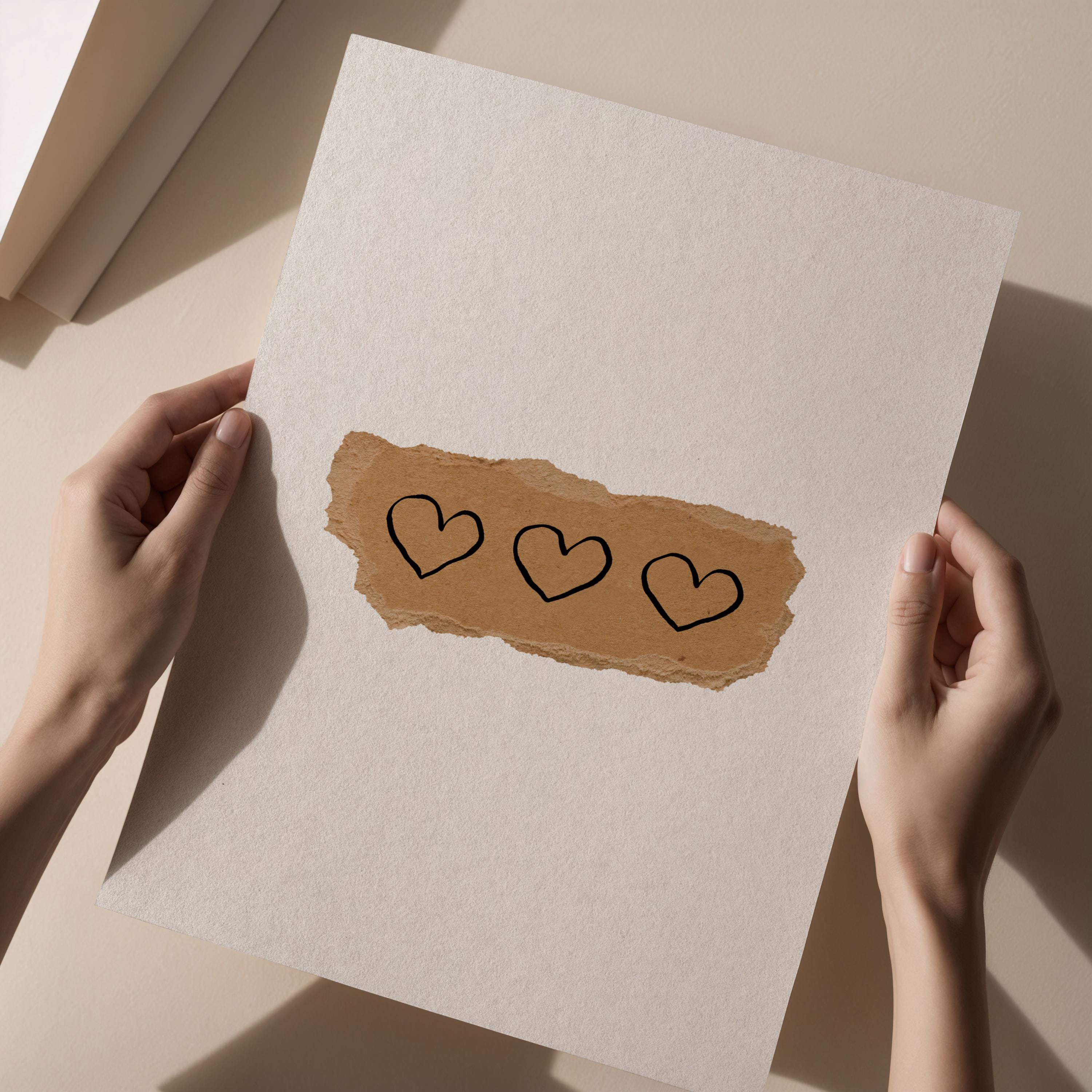 Minimalist Hearts Wall Art, Cute Love Sign Poster (digital Download) - Etsy