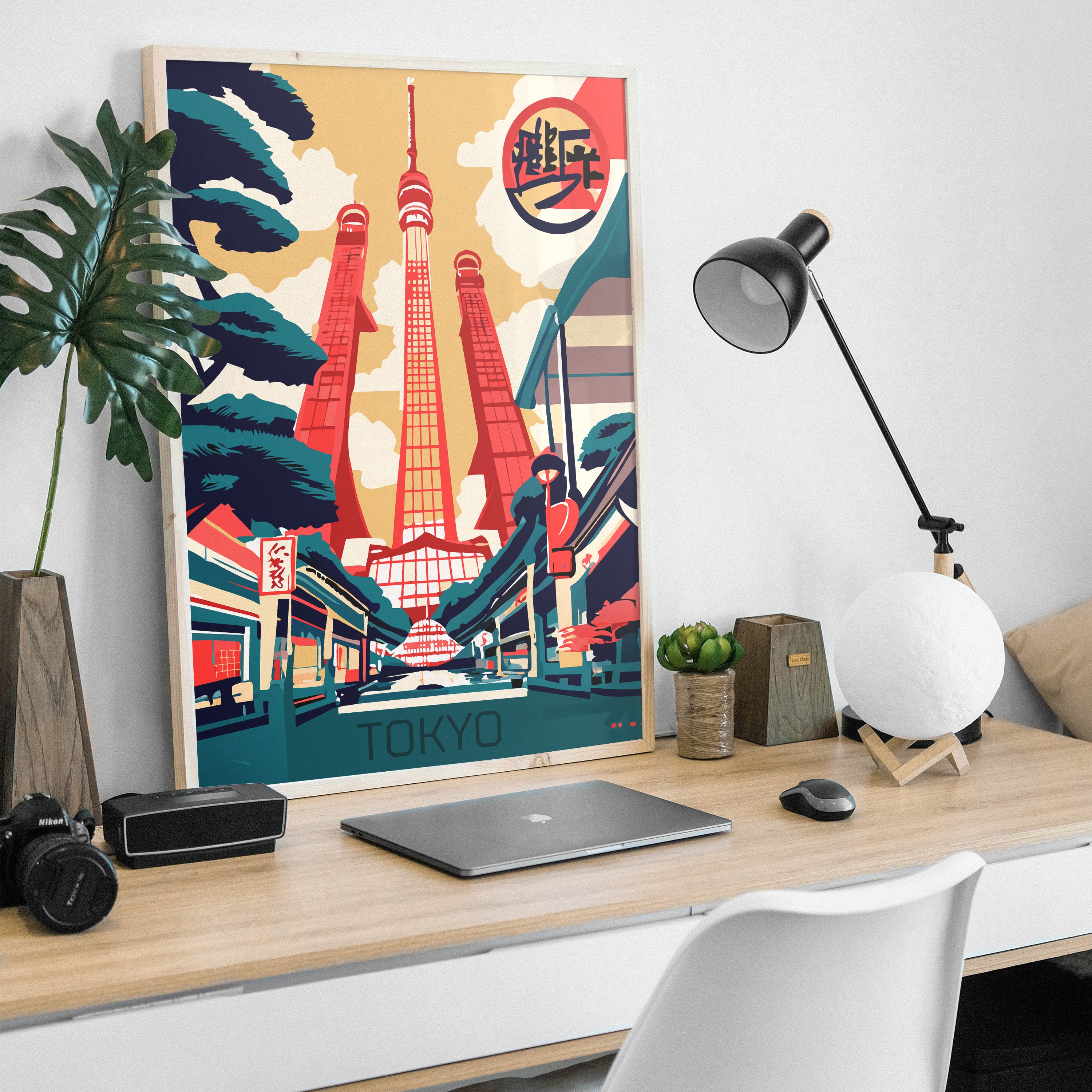 Tokyo Printable Travel Poster City View Illustration - Etsy